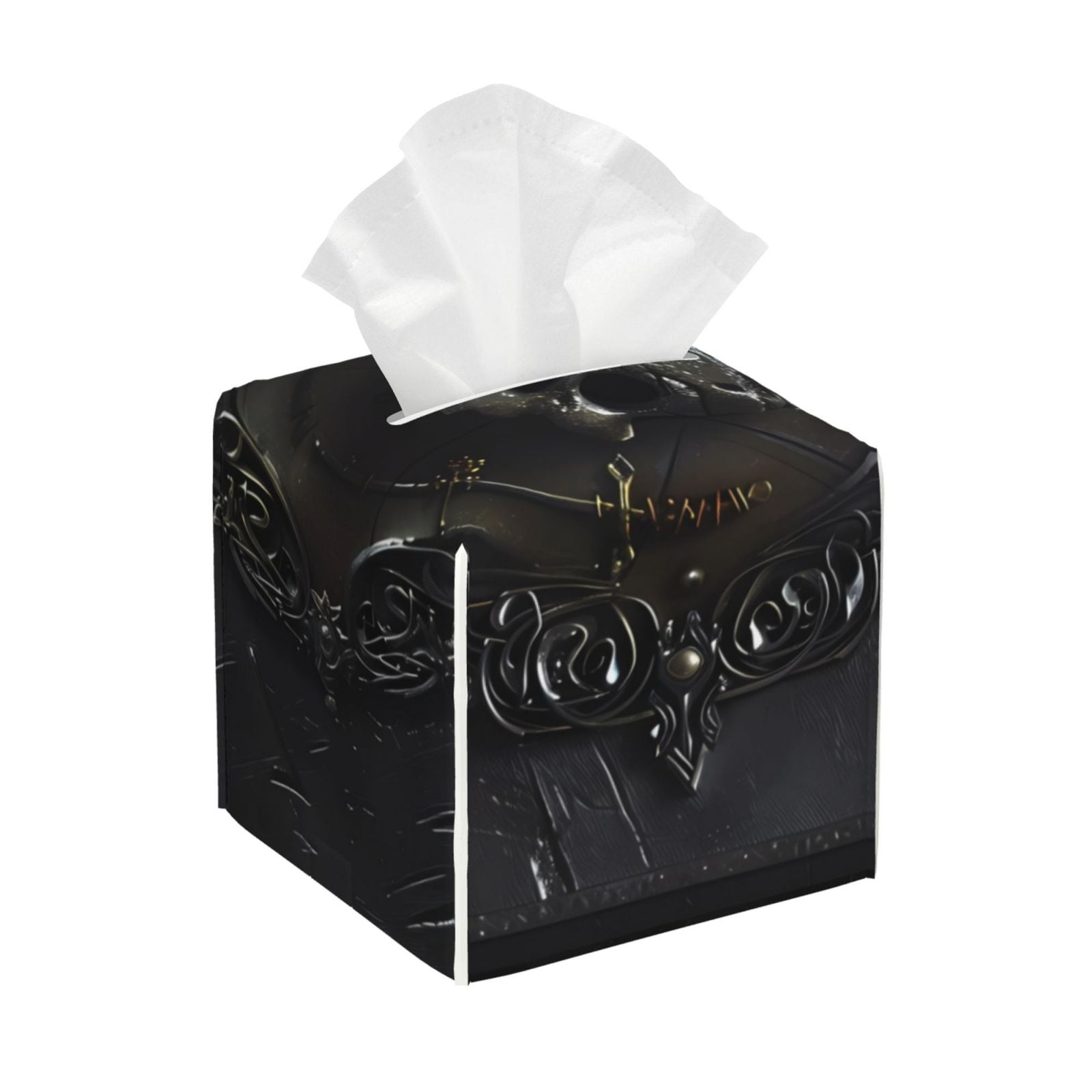 JUNZAN Ornate Dark Skull Book for Tissue Box Cover Holder, Square ...