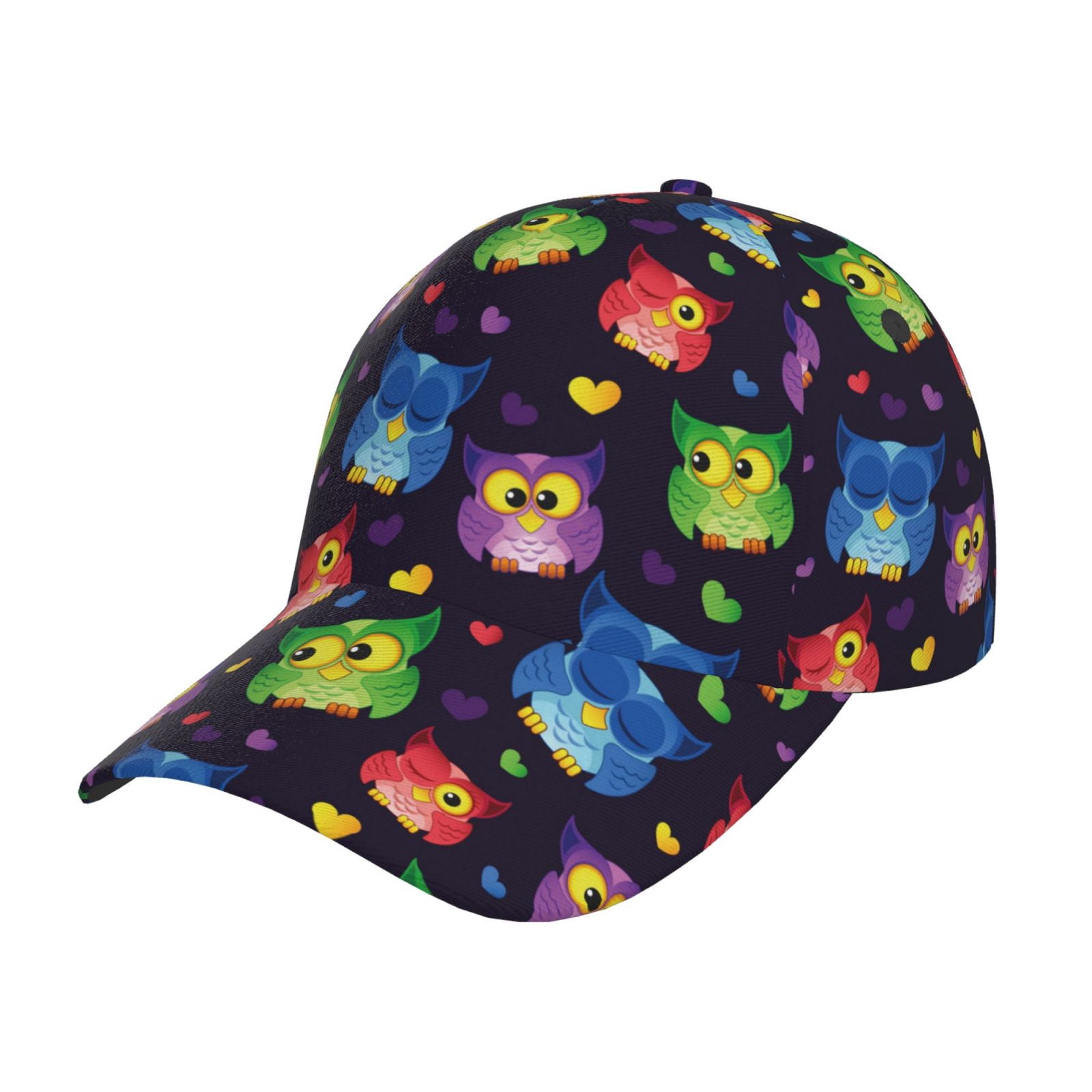 JUNZAN Owls And Hearts Print Baseball Cap,Unisex Sports Cap Dad Hat ...