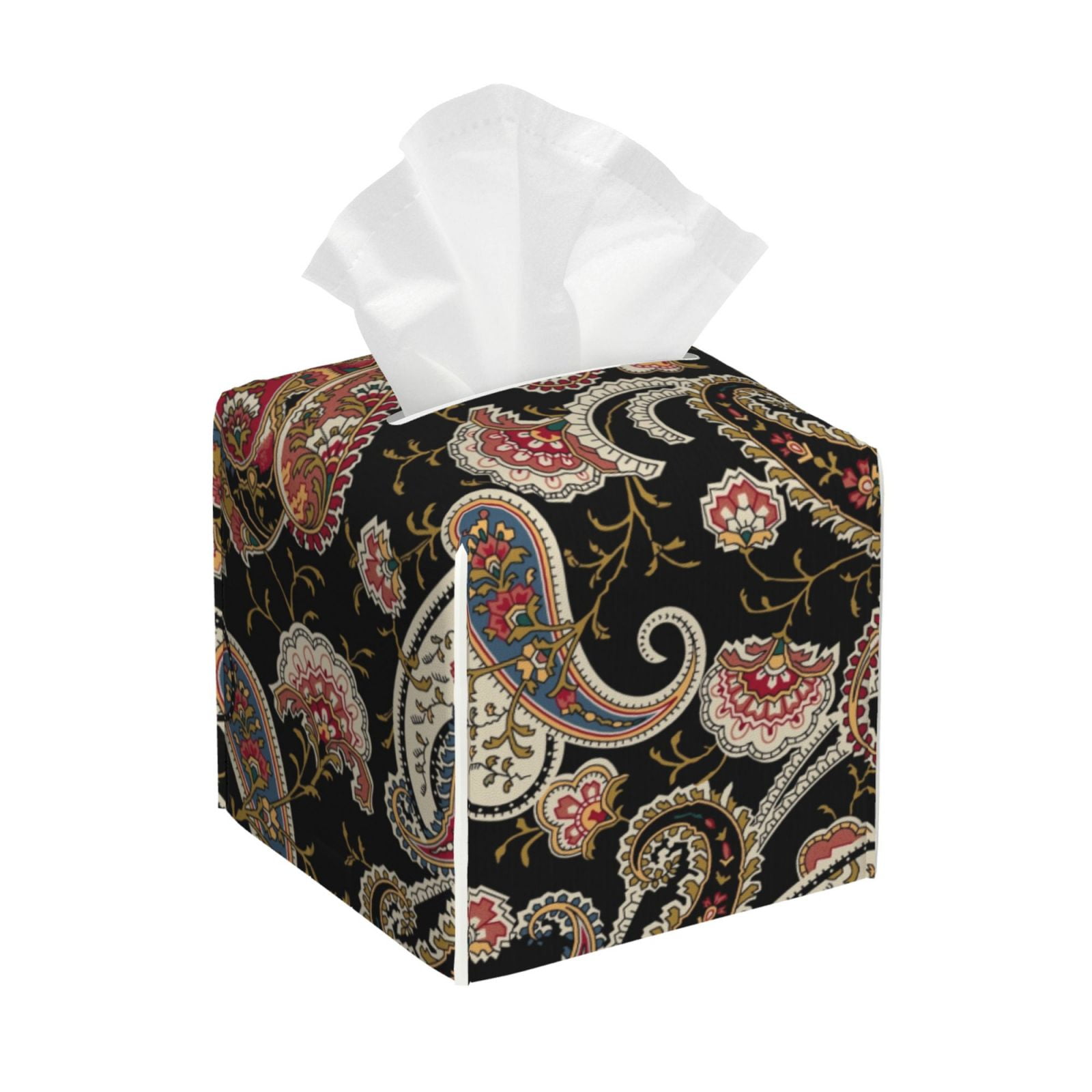 JUNZAN Paisley6 for Tissue Box Cover Holder, Square Facial Tissue Case ...