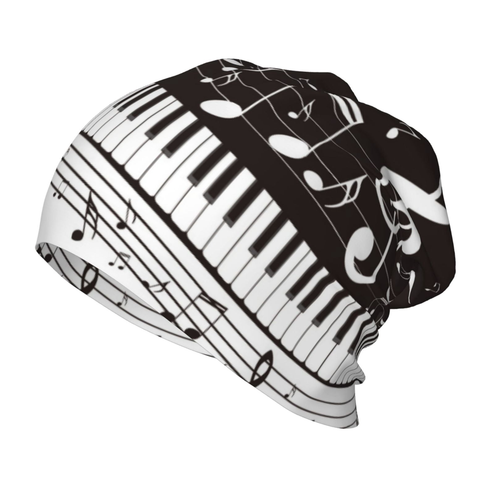 JUNZAN Piano Keys With Musical Notes Pattern Kid's Soft Beanie Hat ...