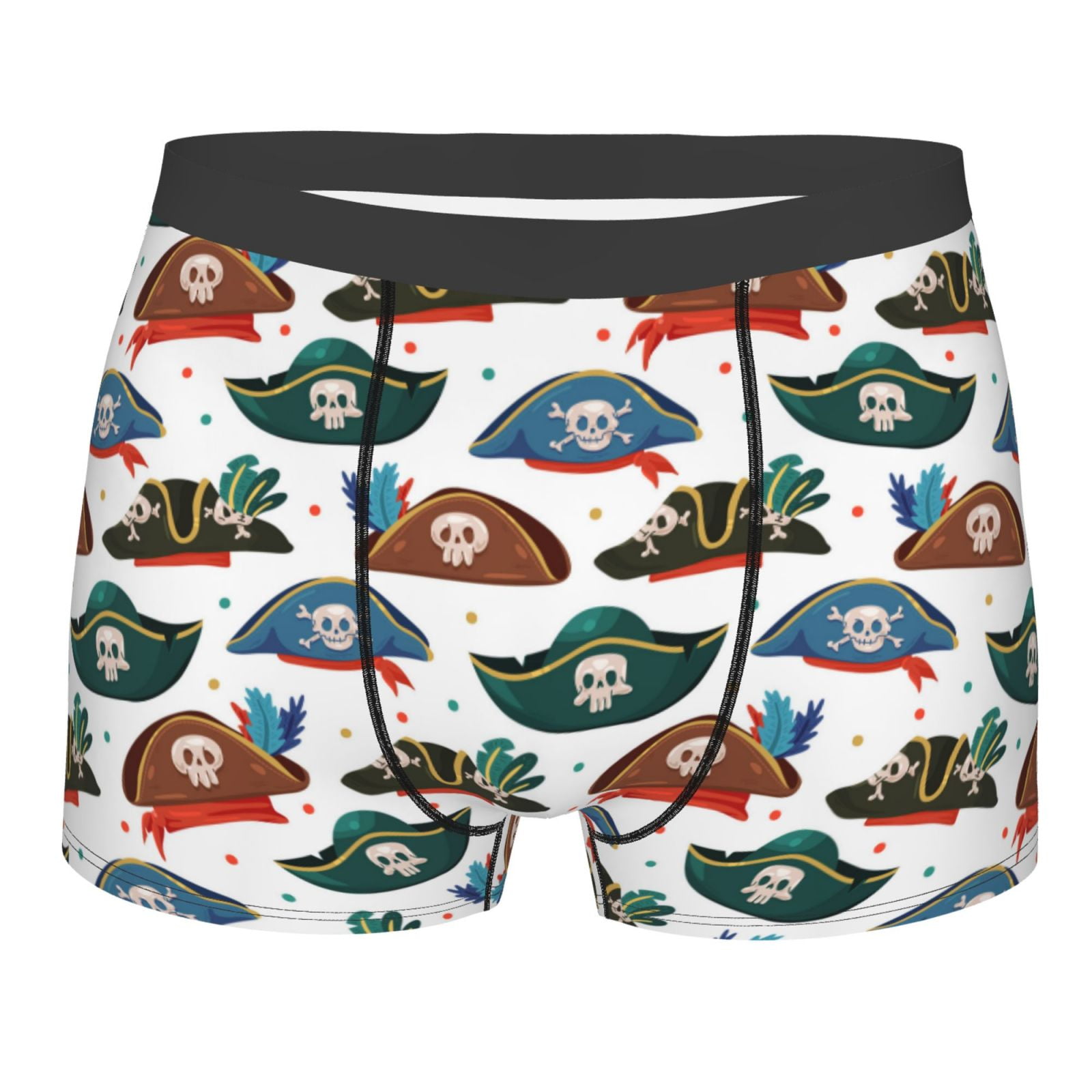 JUNZAN Pirate Hats Mens Underwear Boxer Briefs for Men’s-Large ...