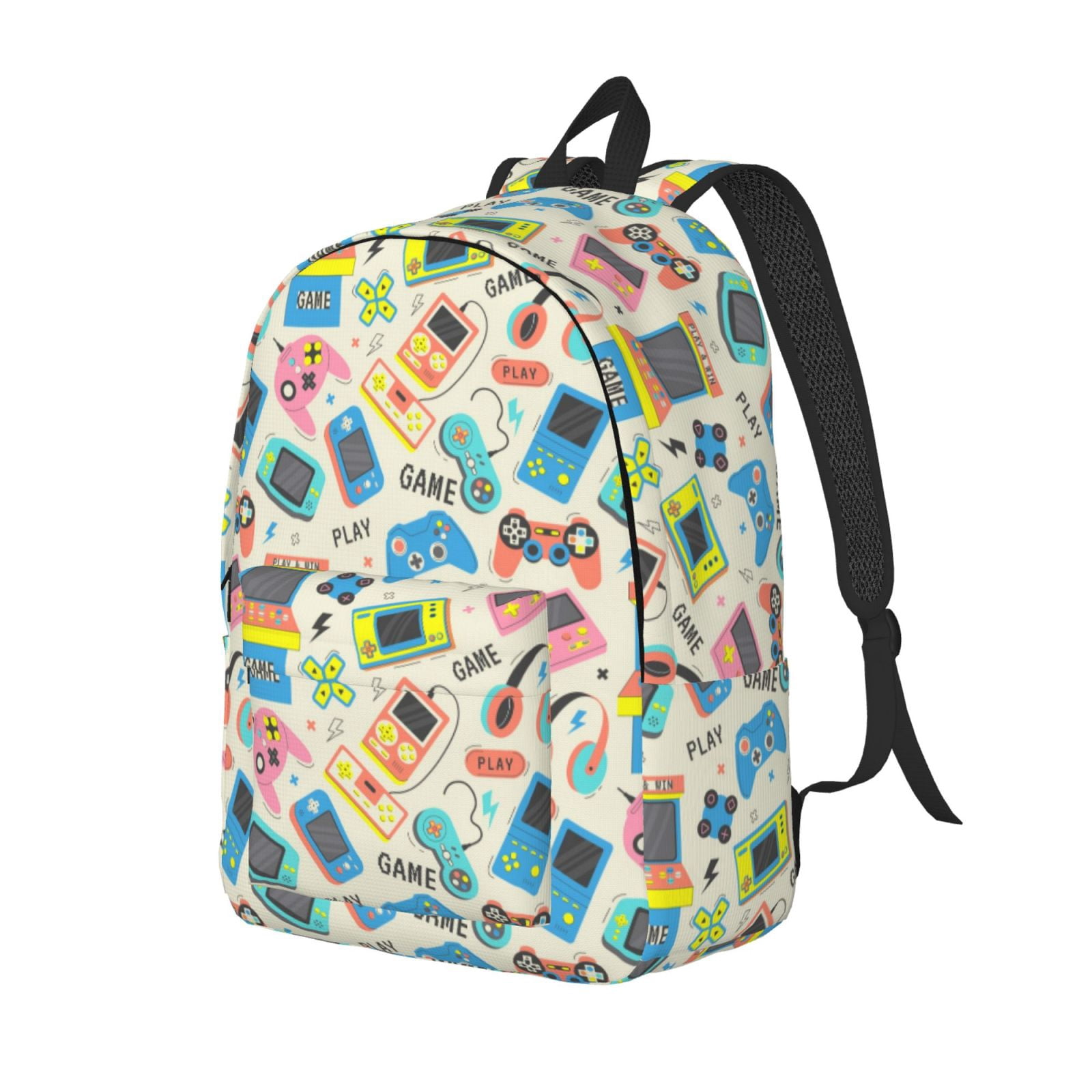 JUNZAN Playing Video Games Pattern Travel Laptop Backpack for Men Women ...
