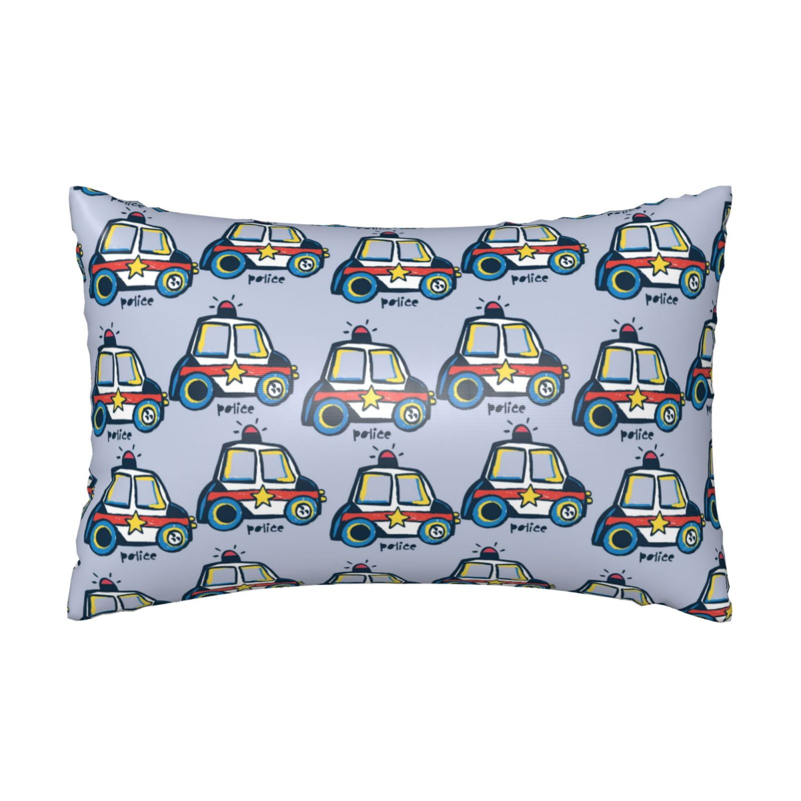 JUNZAN Police Car Silk Pillowcase for Hair and Skin,Cooling Sleep Both ...