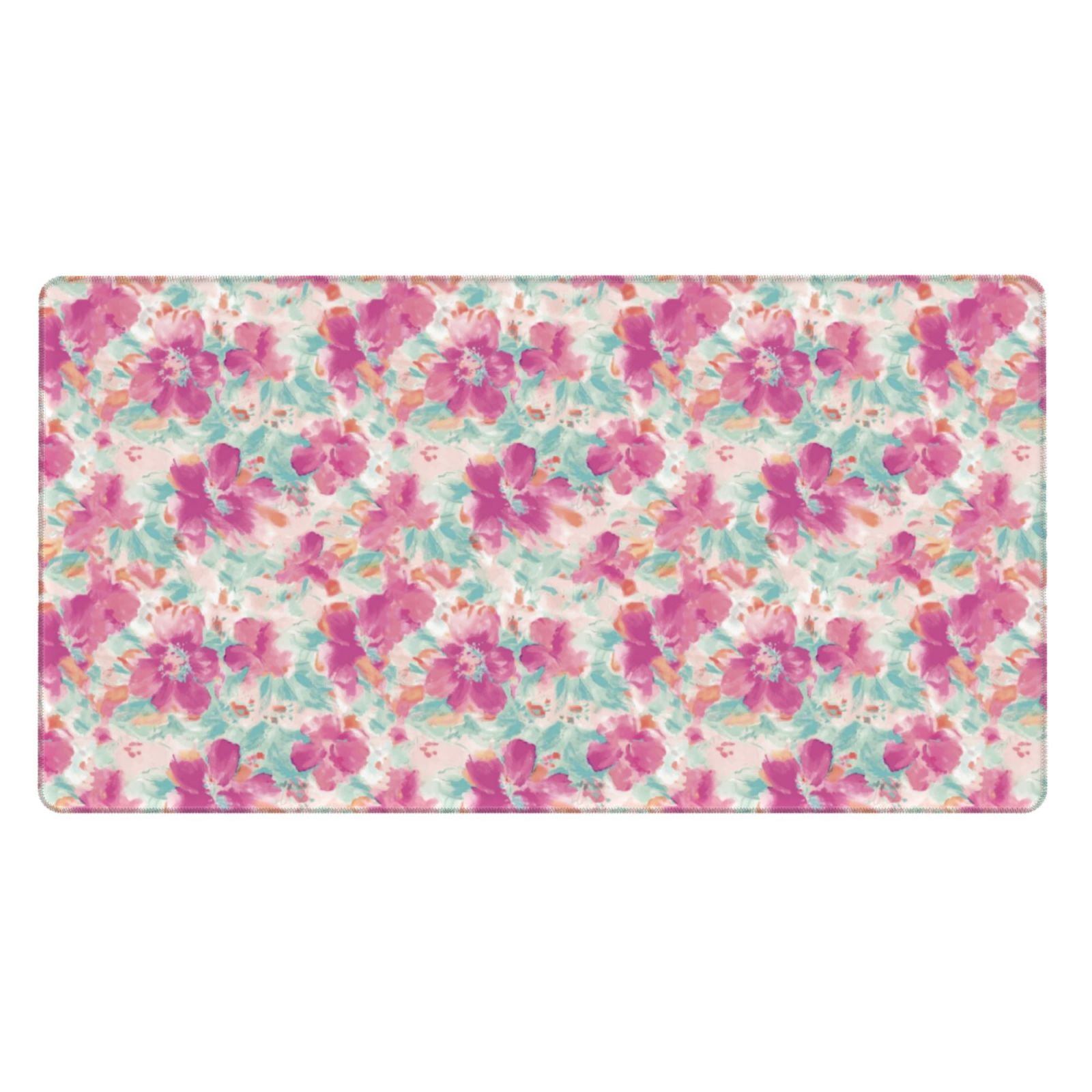 JUNZAN Purple Watercolor Flowers Extra Large Mouse Pad for Boys Girl ...