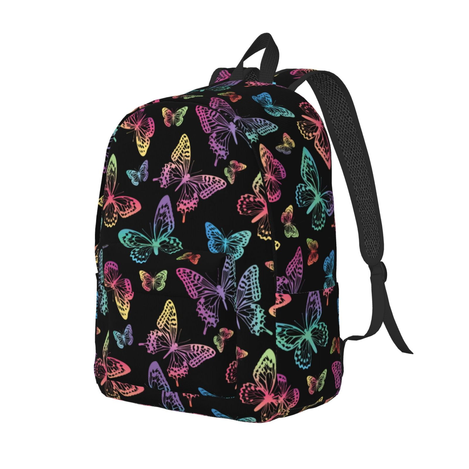 JUNZAN Rainbow Butterflies Pattern Travel Laptop Backpack for Men Women ...