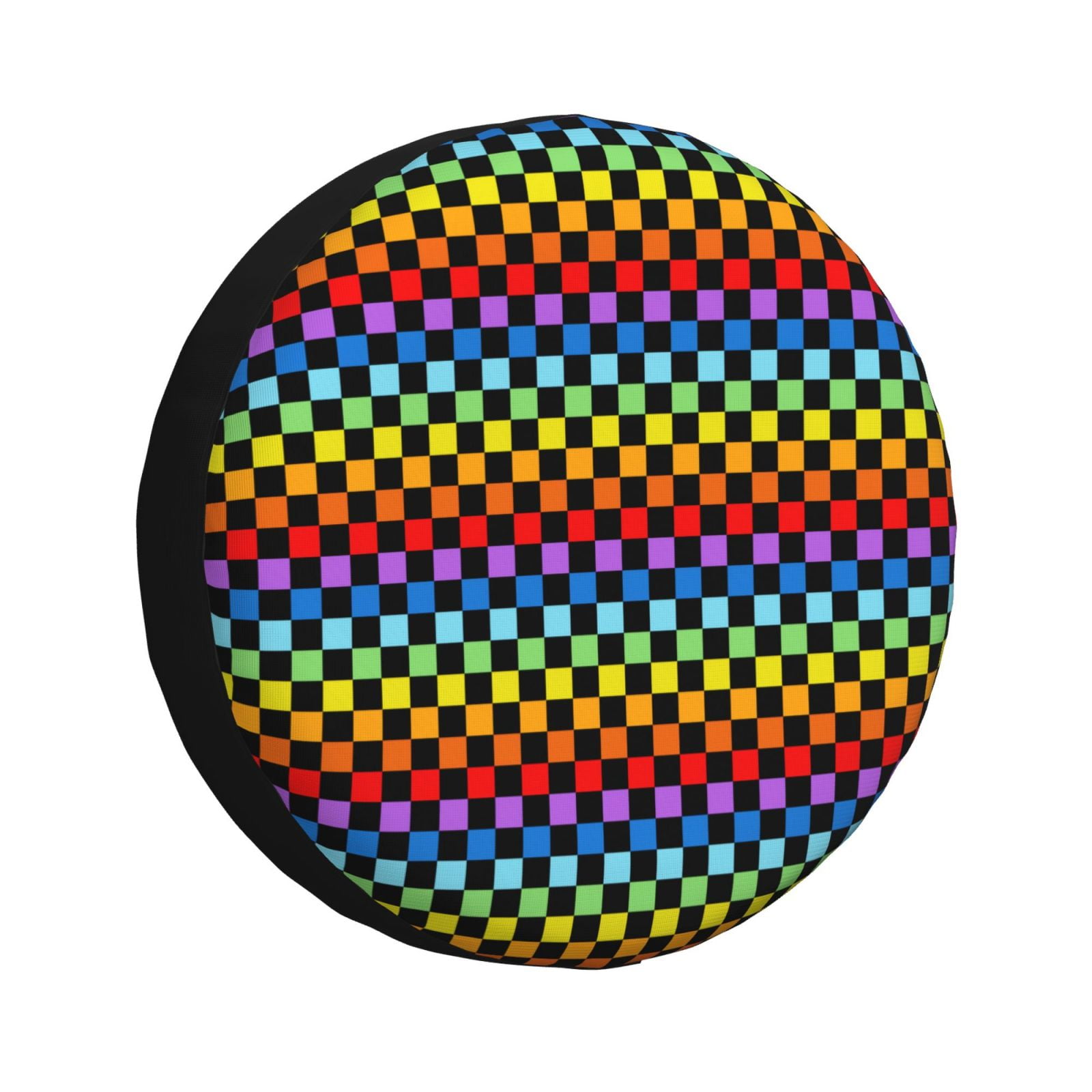 JUNZAN Rainbow Chequerboard Tire Cover Wheel Protector for Truck SUV ...