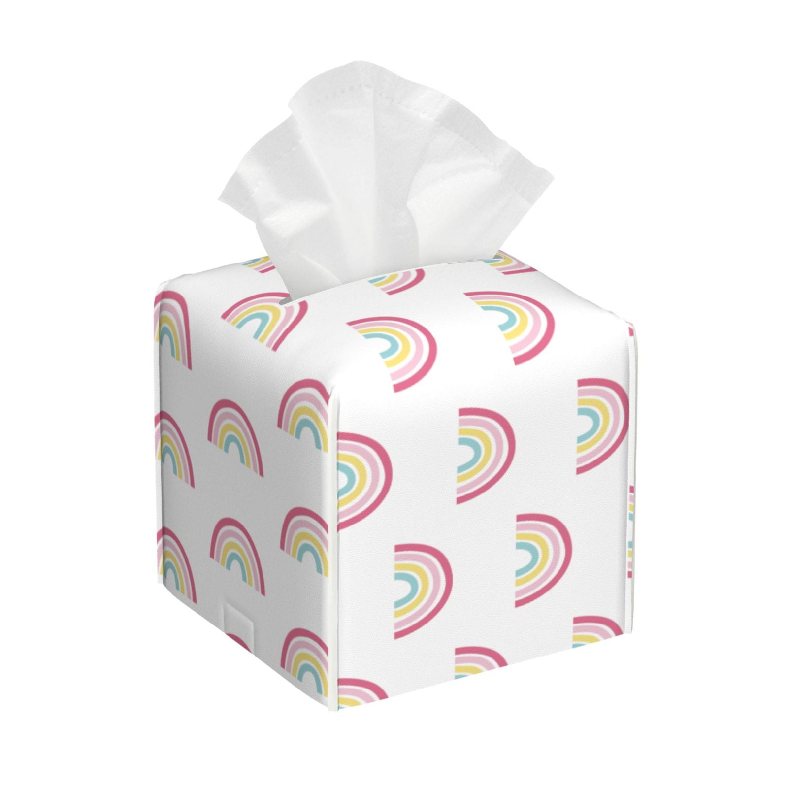 JUNZAN Rainbow for Tissue Box Cover Holder, Square Facial Tissue Case ...
