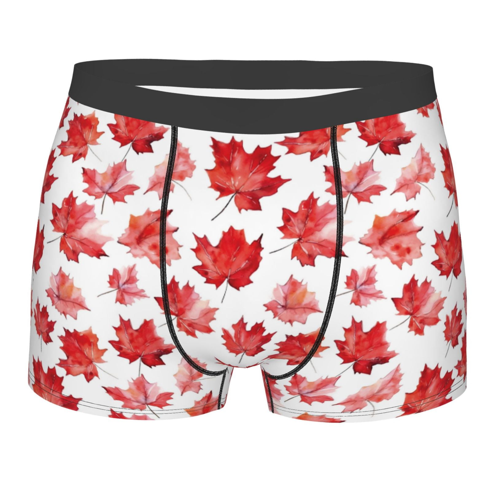 JUNZAN Realistic Maple Leaf Mens Underwear Boxer Briefs for Men’s-Small ...