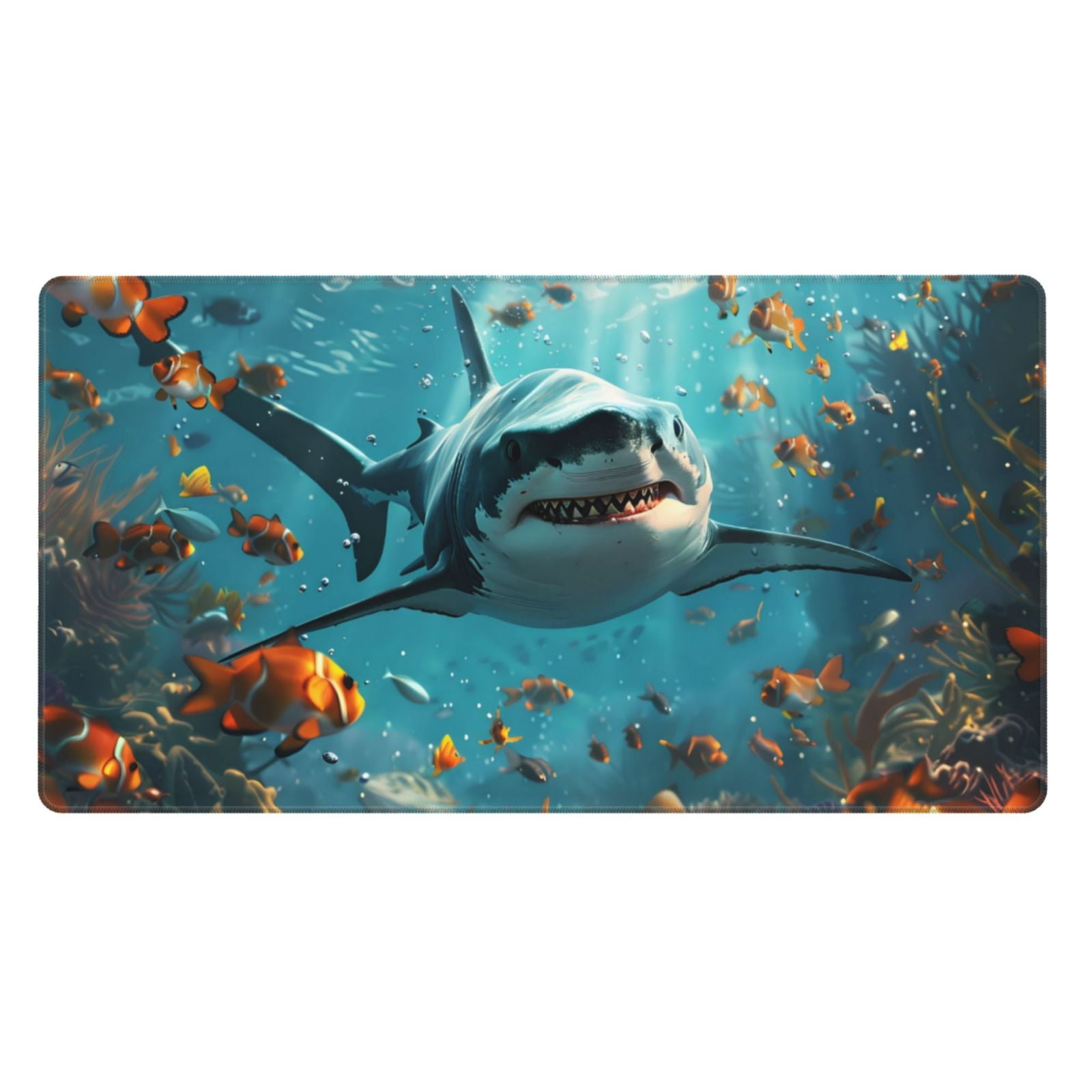 JUNZAN Realistic Ocean Shark Extra Large Mouse Pad for Boys Girl Men ...