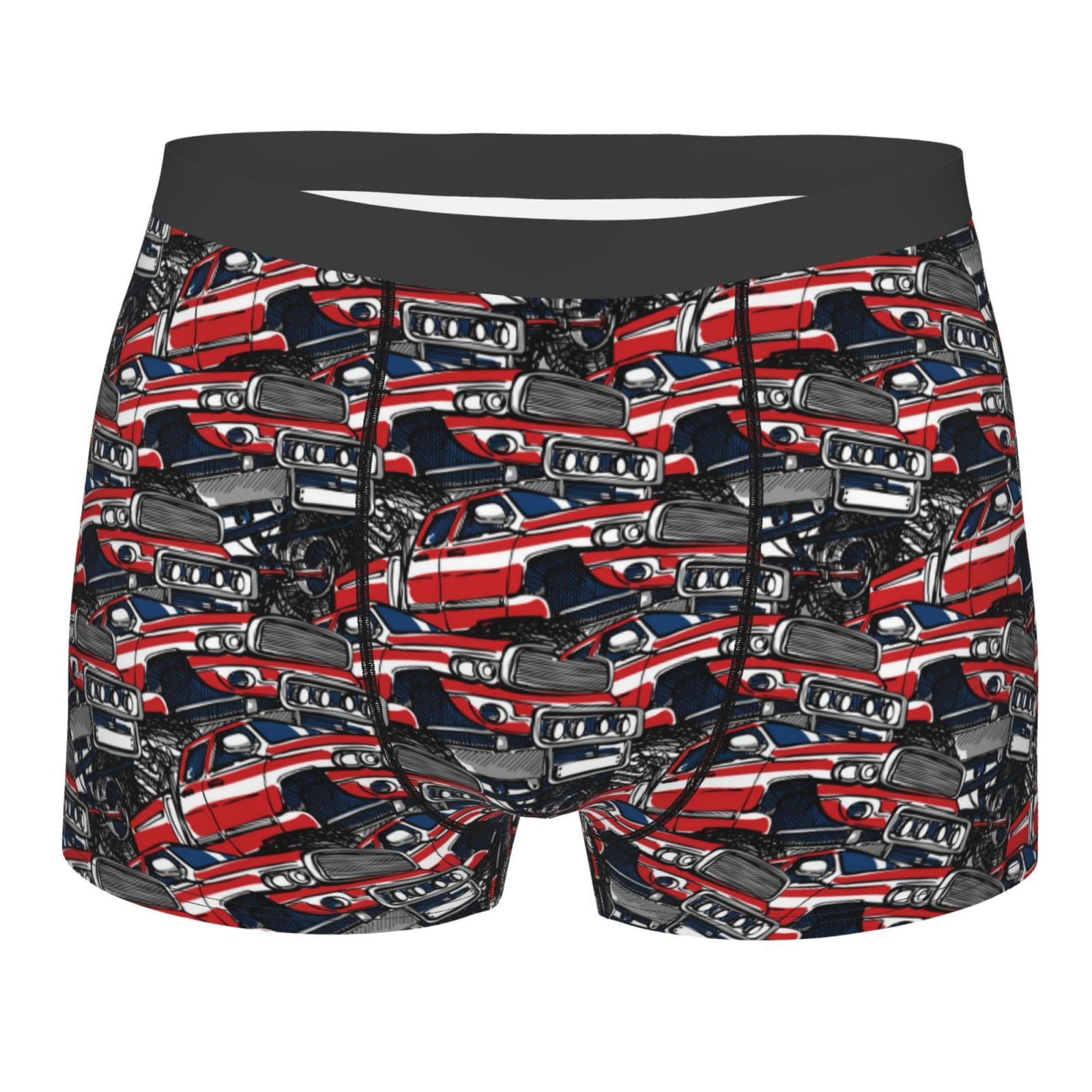 JUNZAN Red And Blue Cars Mens Underwear Boxer Briefs for Men’s - Medium ...