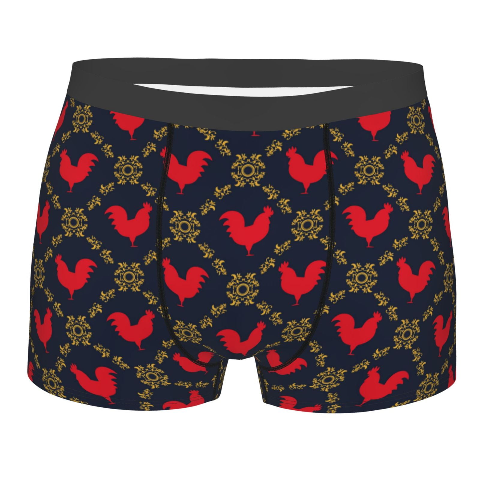 JUNZAN Red Rooster Mens Underwear Boxer Briefs for Men’s - Small ...