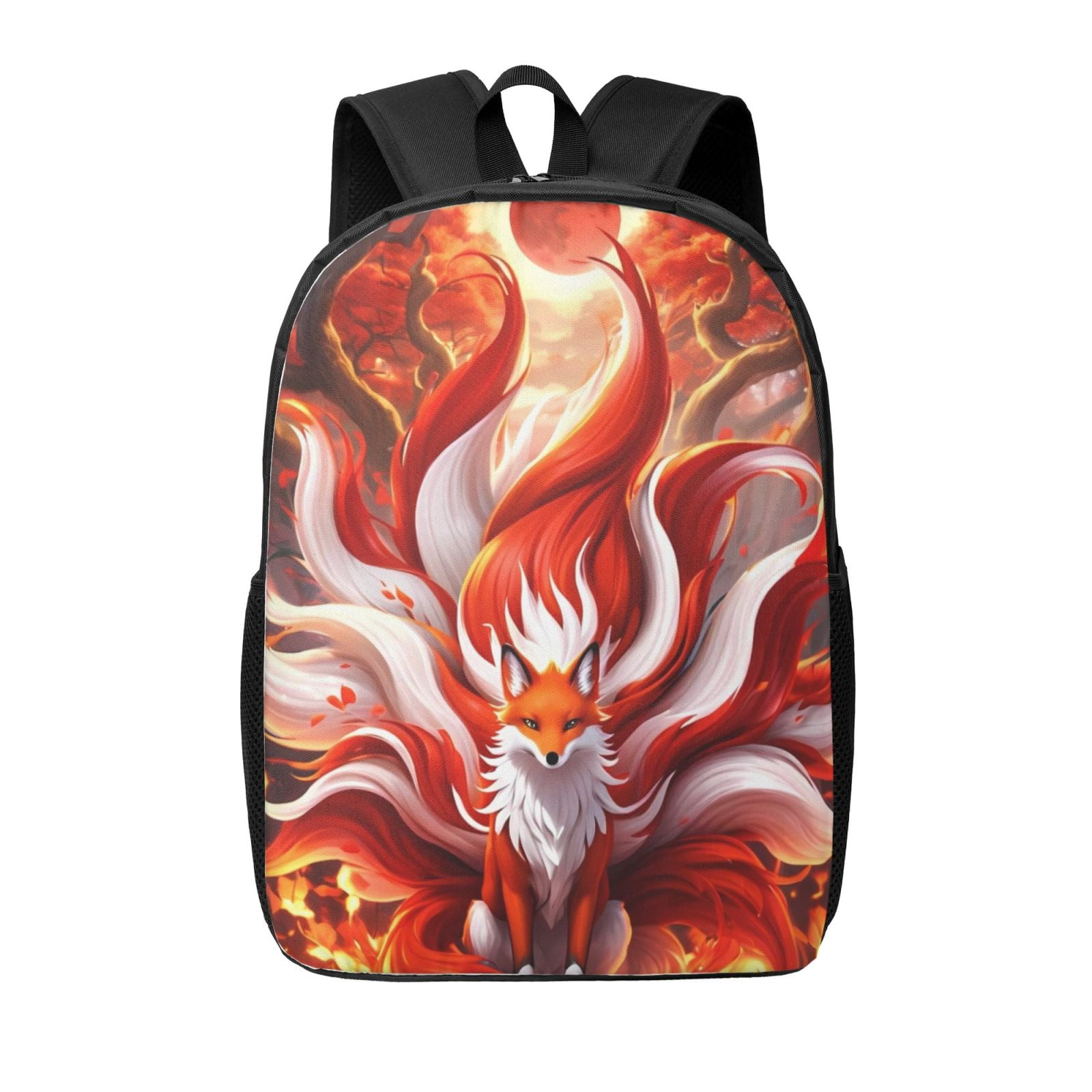 JUNZAN Red Sun Flame Fox Pattern Travel Laptop Backpack for Men Women ...