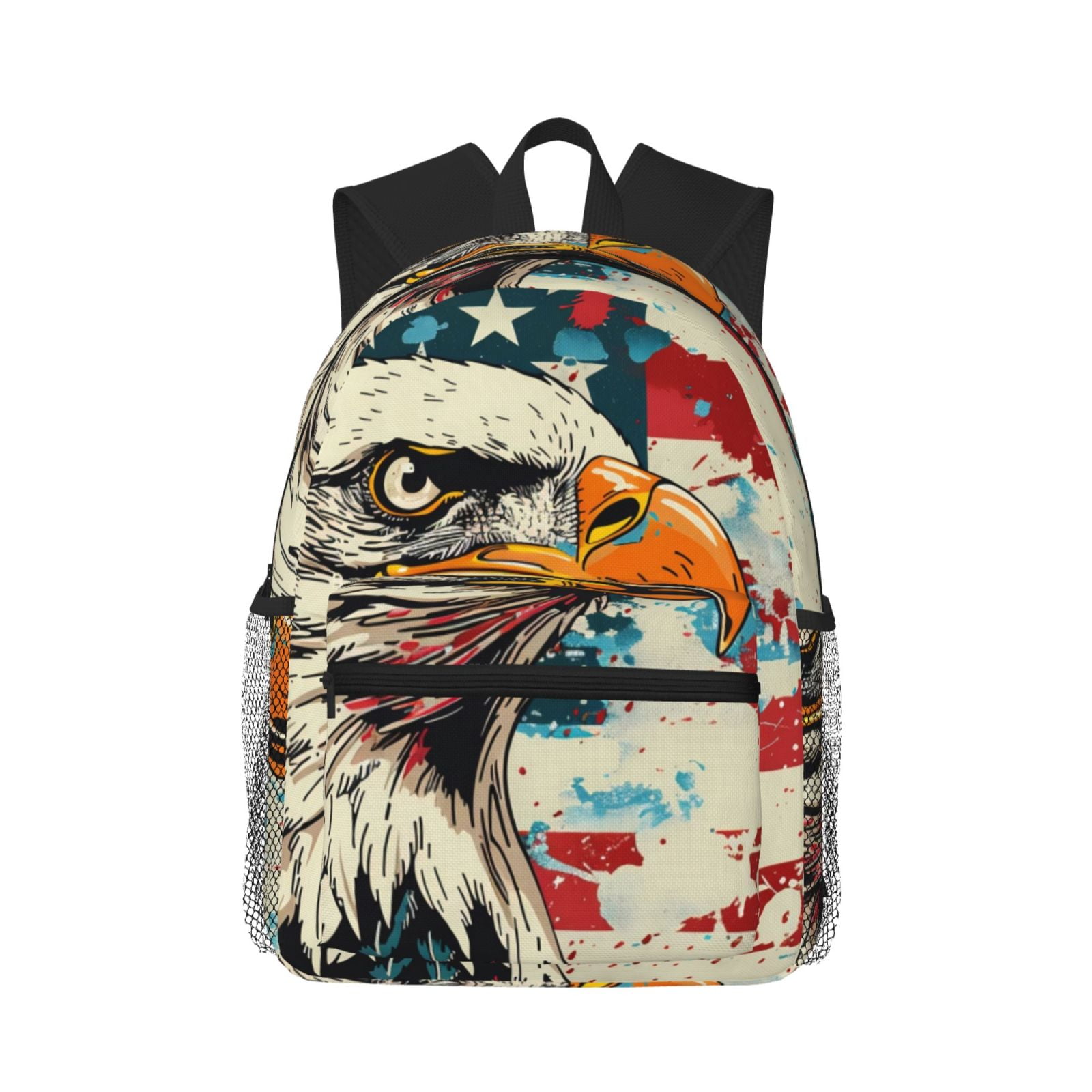JUNZAN Retro American Eagle for Laptop Backpack for Women Men,Casual ...