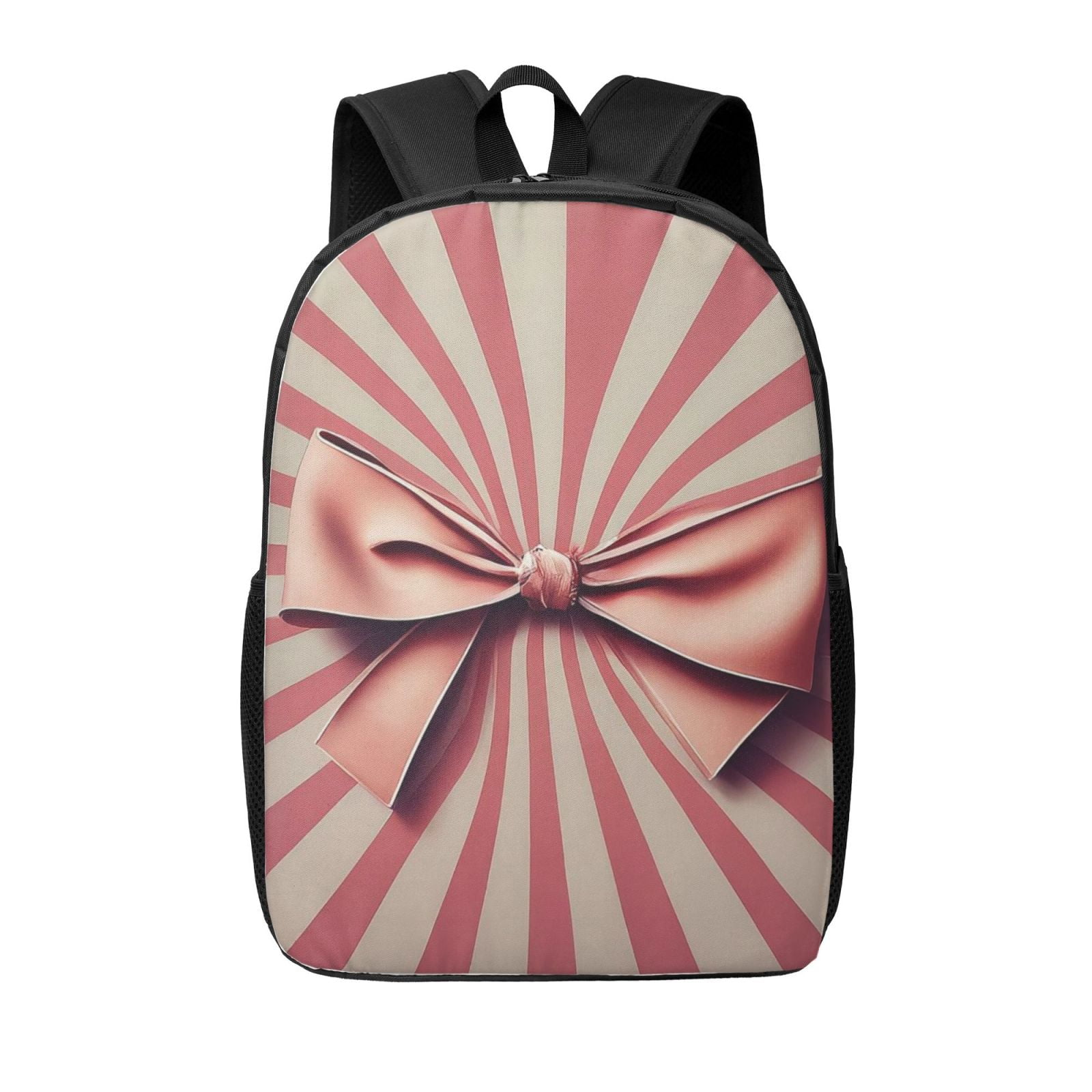 JUNZAN Retro Bow Pattern Travel Laptop Backpack for Men Women,17Inch ...