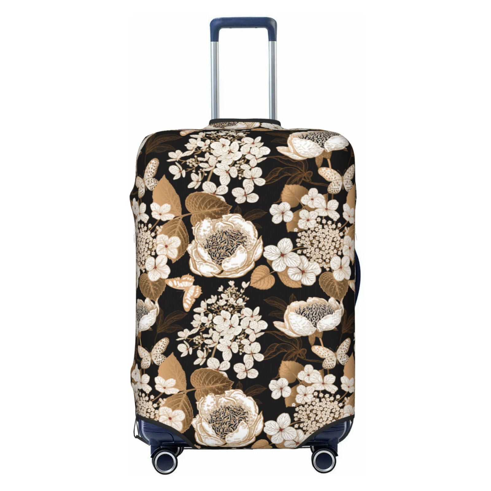JUNZAN Retro Hydrangeas Print Washable Luggage Cover - Fashion Suitcase ...