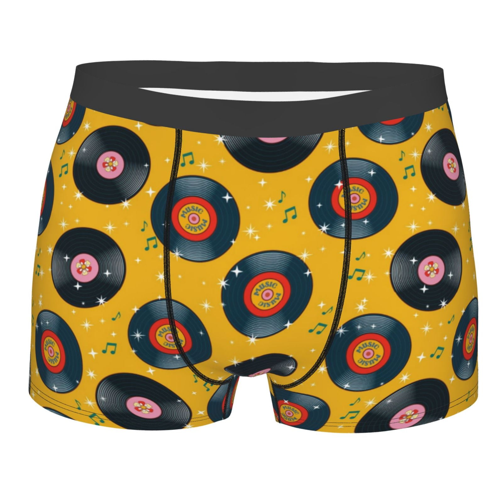 JUNZAN Retro Vinyl Records Mens Underwear Boxer Briefs for Men’s ...