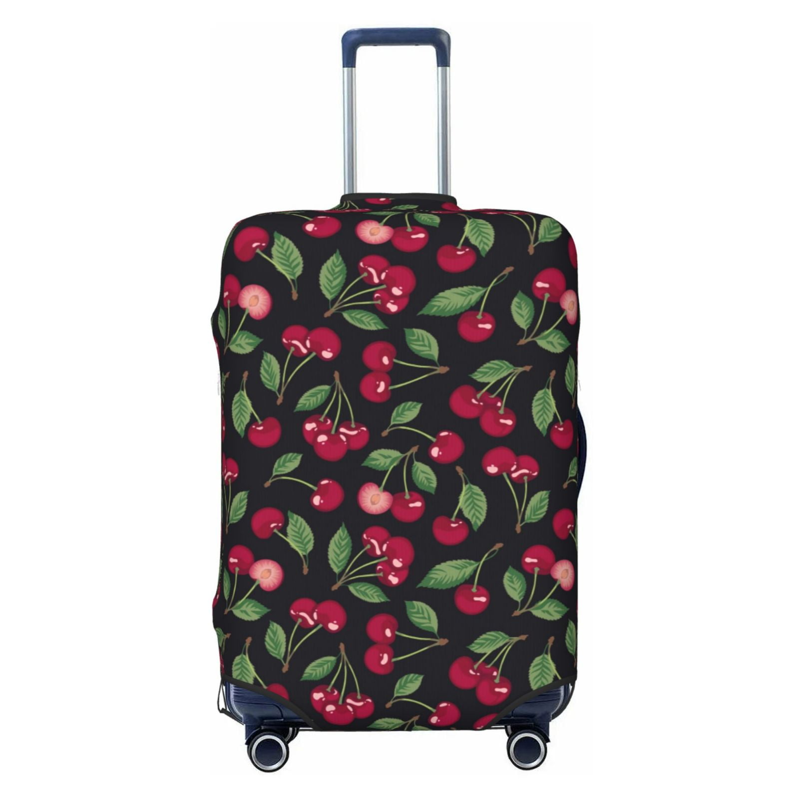 JUNZAN Ripe Red Cherry Print Washable Luggage Cover - Fashion Suitcase ...