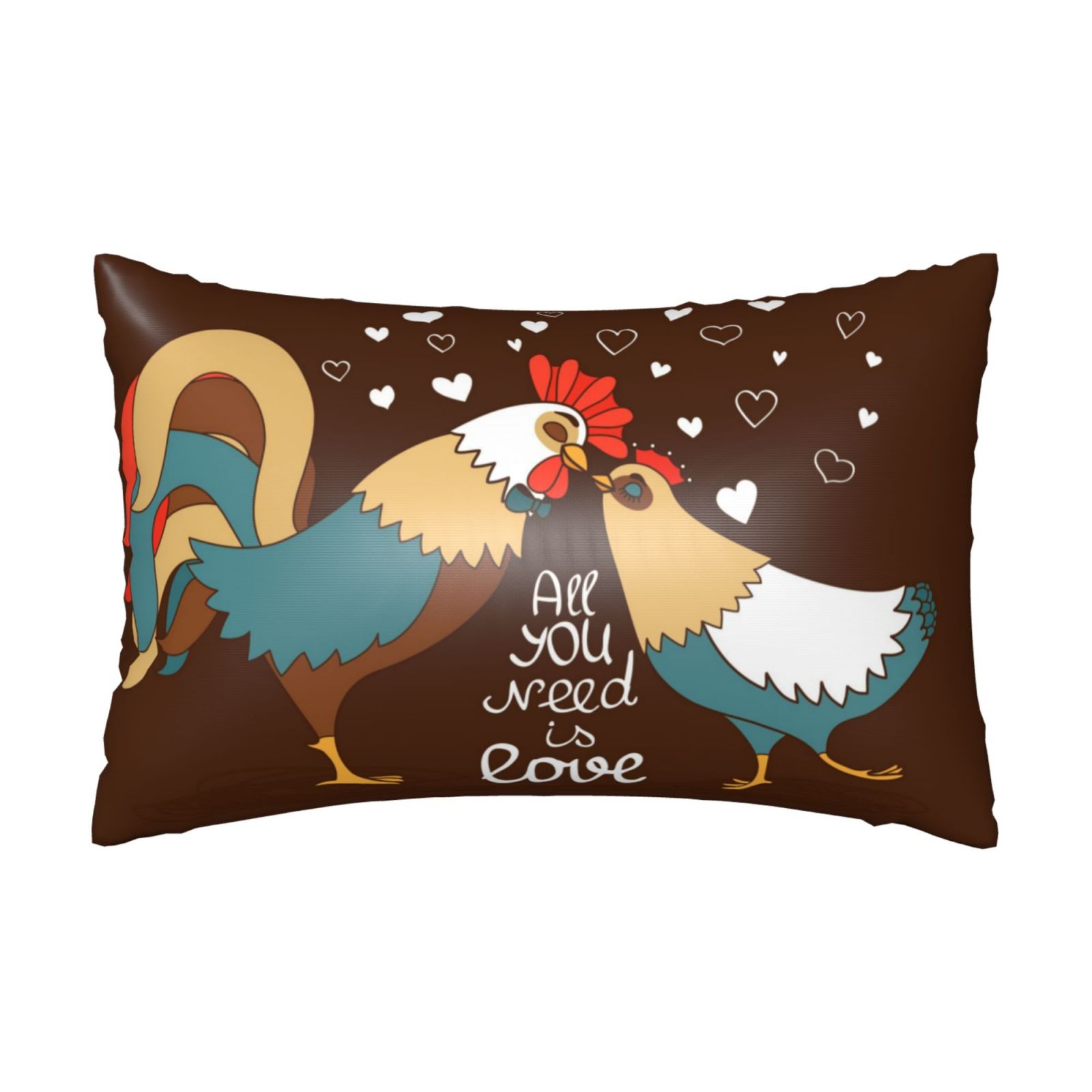 JUNZAN Rooster And Chicken Silk Pillowcase for Hair and Skin,Cooling ...