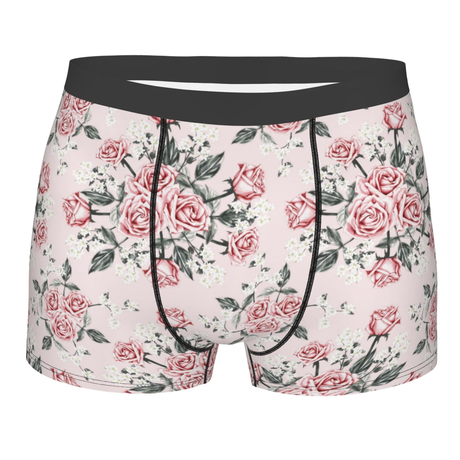 JUNZAN Rose Flowers Mens Underwear Boxer Briefs for Men’s - Small ...