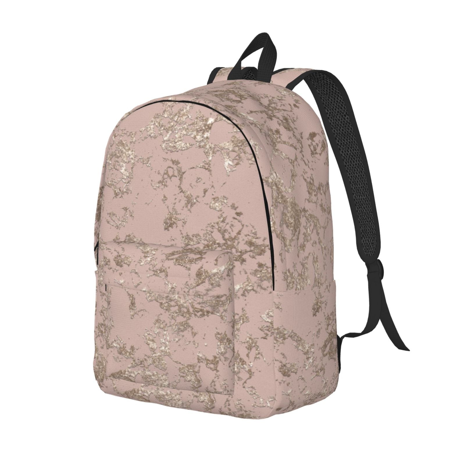 JUNZAN Rose Gold Marble Texture Pattern Travel Laptop Backpack for Men ...
