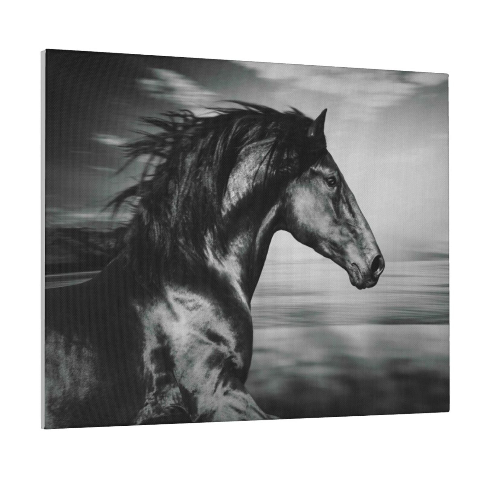 JUNZAN Running Horse Pattern Canvas Art Wall Decor,Canvas Wall Art ...