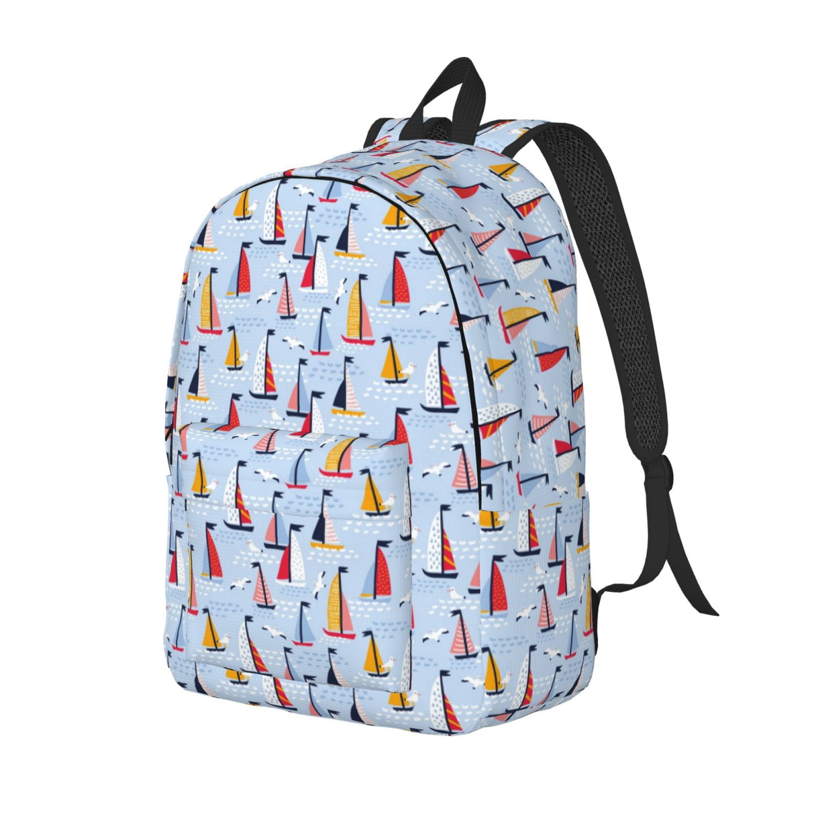 JUNZAN Sailboats And Seagulls Pattern Travel Laptop Backpack for Men ...