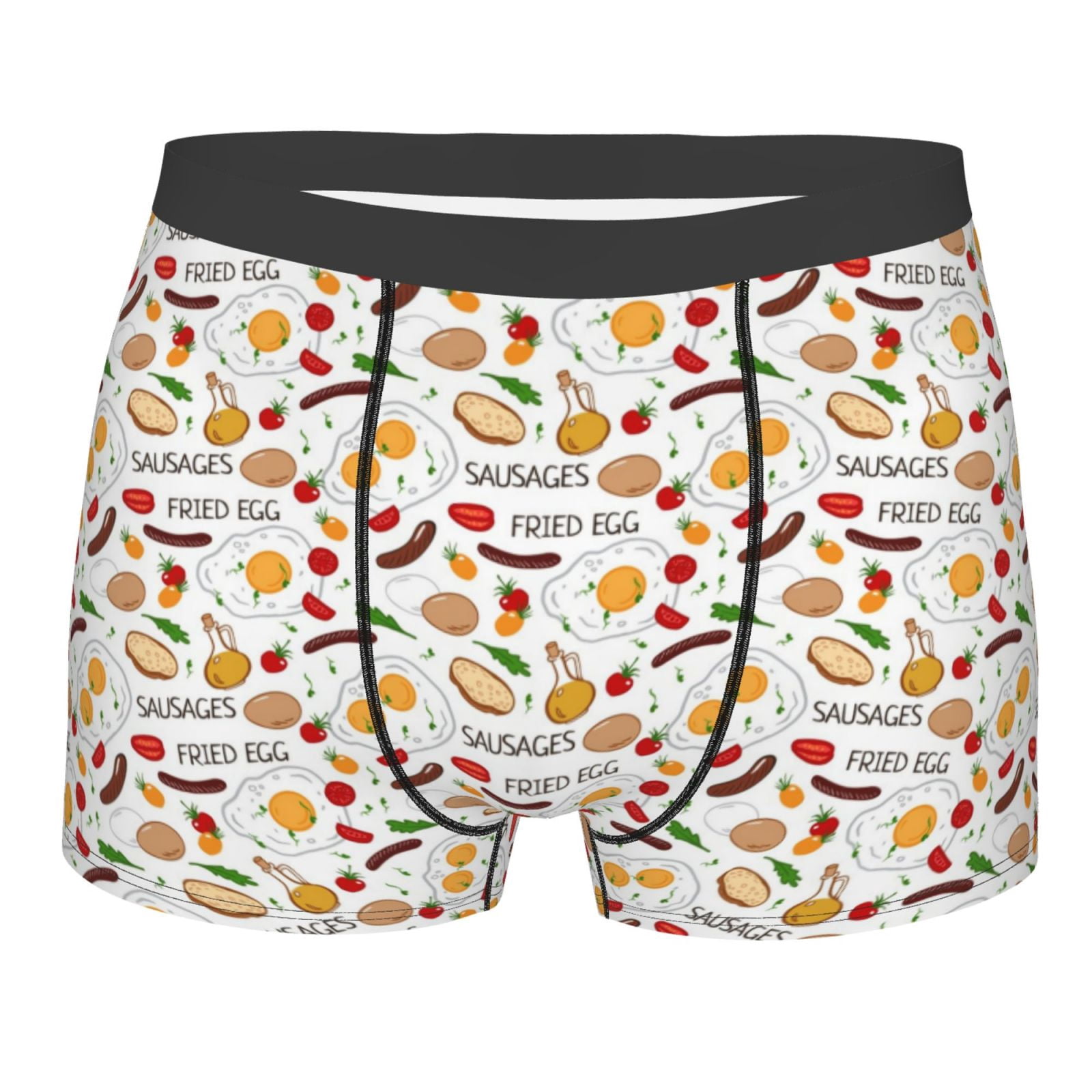 JUNZAN Sausage Tomato Toast Mens Underwear Boxer Briefs for Men’s-Large ...
