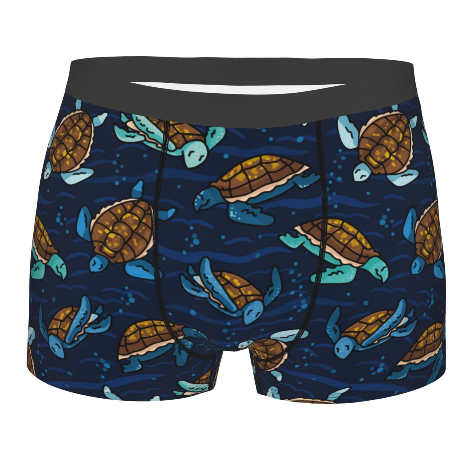 JUNZAN Sea Turtles Swimming Mens Underwear Boxer Briefs for Men’s ...