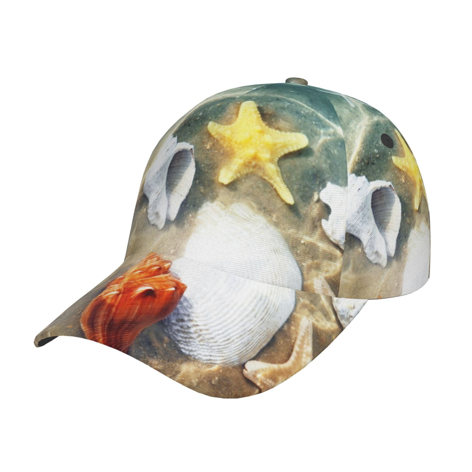 JUNZAN Seashell On The Beach Print Baseball Cap,Unisex Sports Cap Dad ...