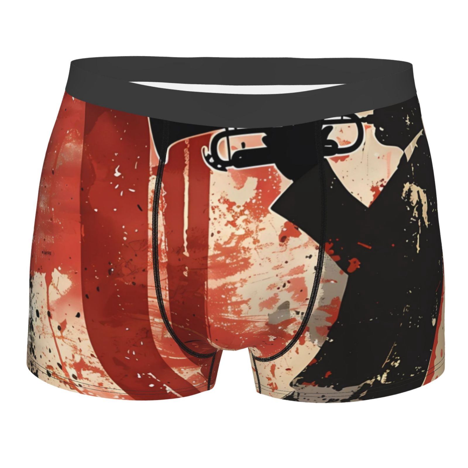 JUNZAN Silhouette Trumpet Red Art Mens Underwear Boxer Briefs for Men’s ...
