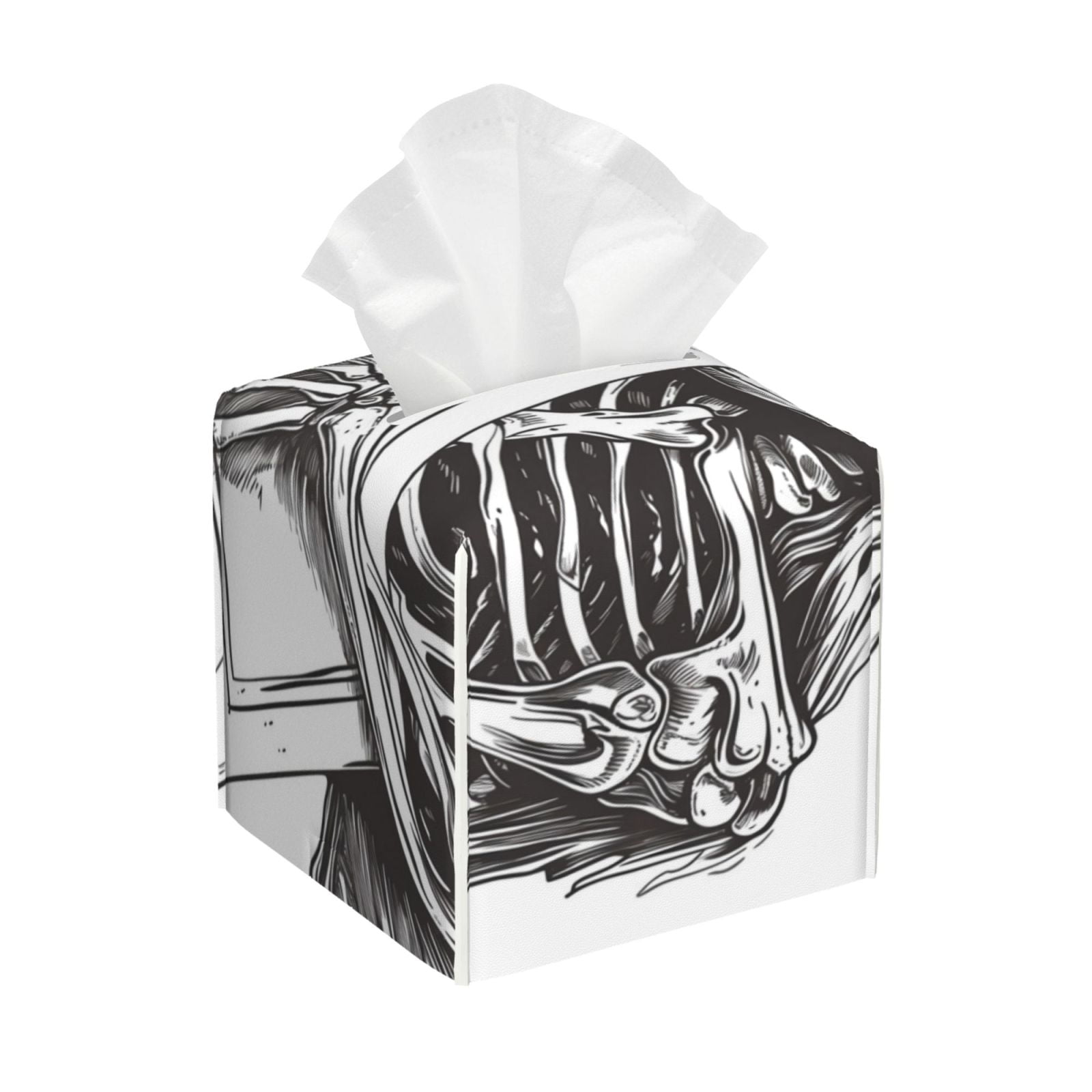 JUNZAN Skeleton Book Lover for Tissue Box Cover Holder, Square Facial ...