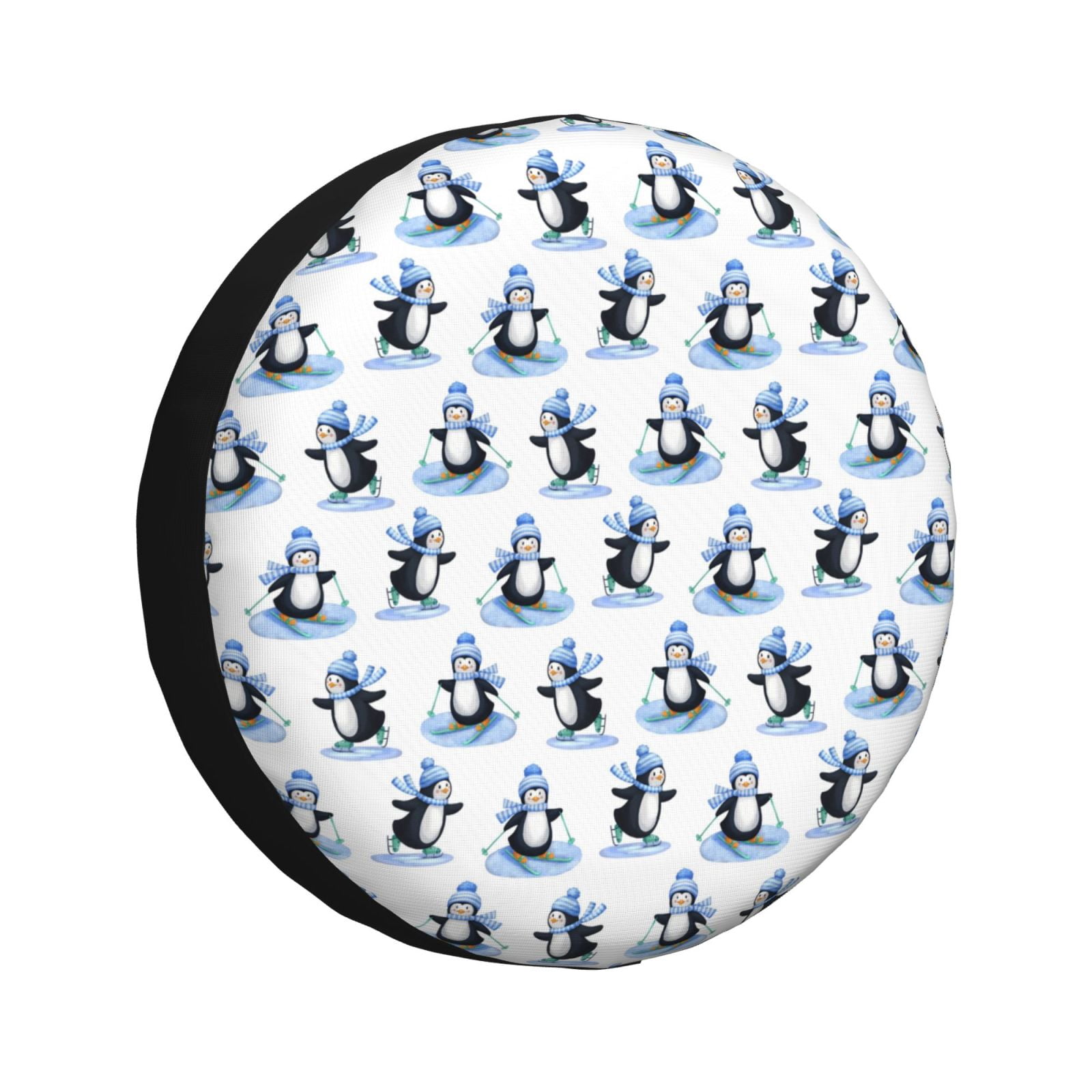 JUNZAN Skiing Penguin Funny Spare Tire Cover Wheel Protector for Truck ...