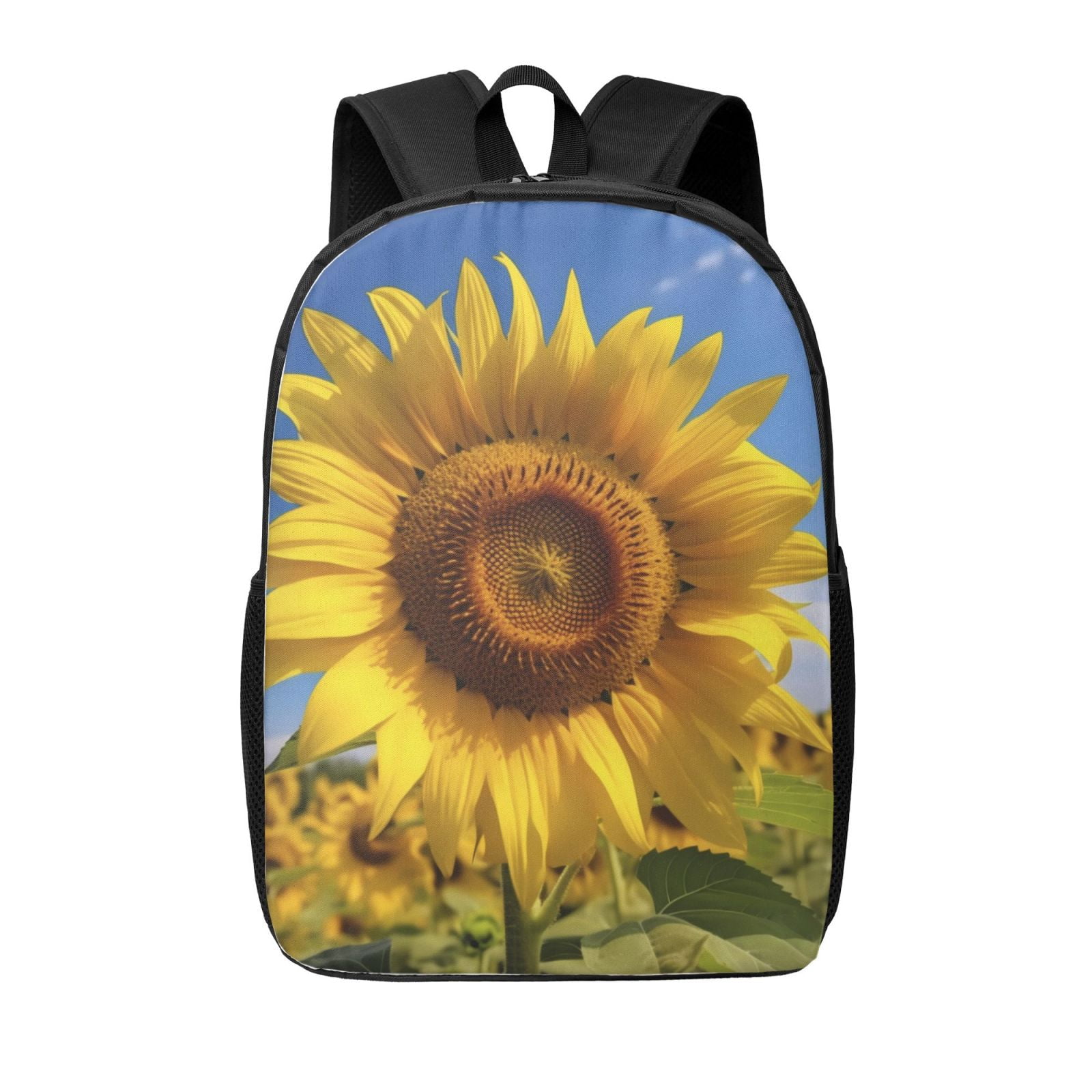 JUNZAN Sky Golden Sunflower Field A Pattern Travel Laptop Backpack for ...