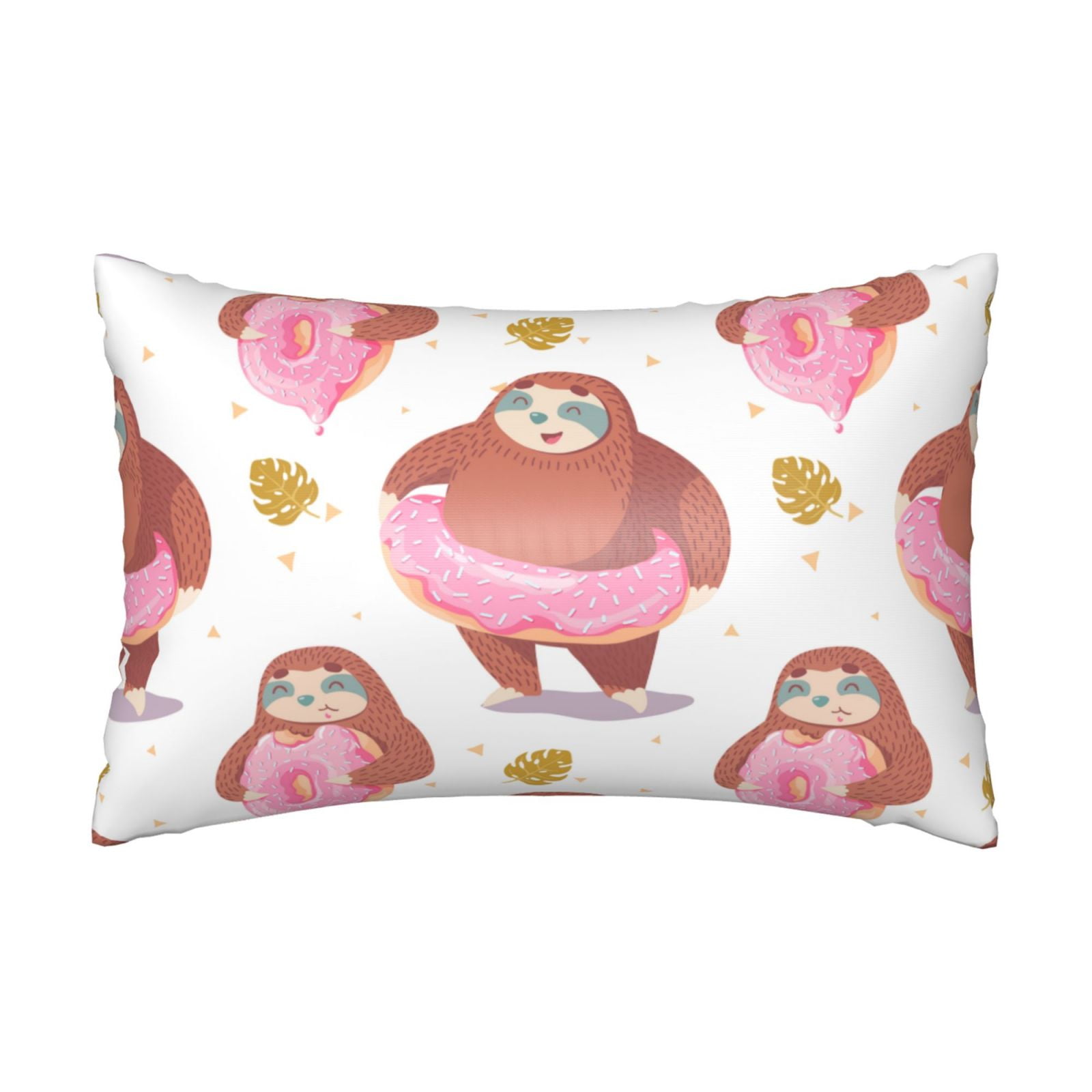 JUNZAN Sloth with Donuts1 Silk Pillowcase for Hair and Skin,Cooling ...