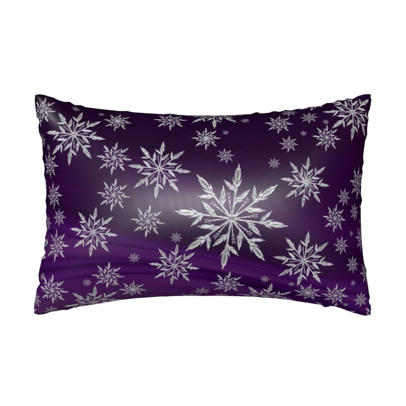 JUNZAN Snowflake Gradient Purple Silk Pillowcase for Hair and Skin ...