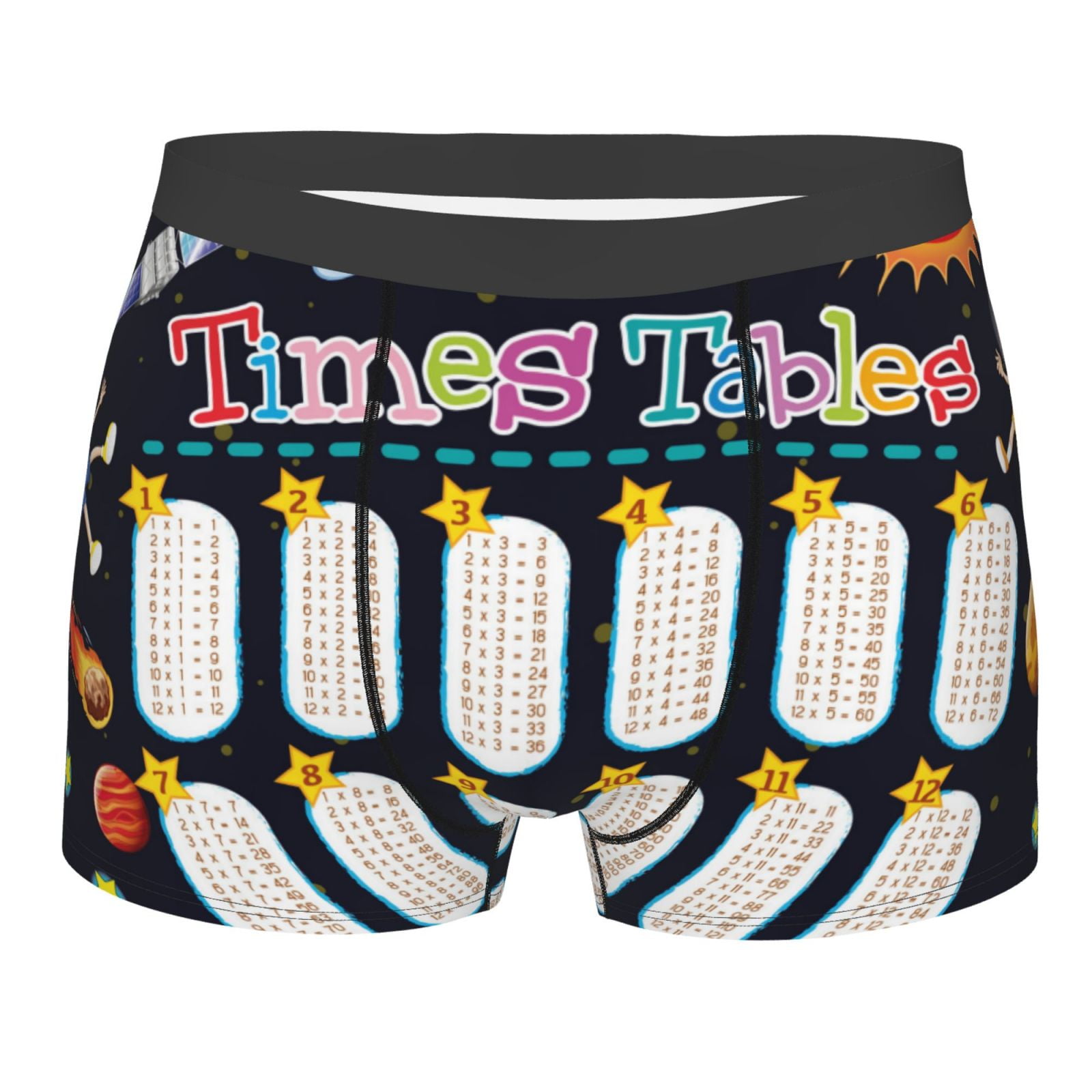 JUNZAN Space Math Times Tables Mens Underwear Boxer Briefs for Men’s-XX ...