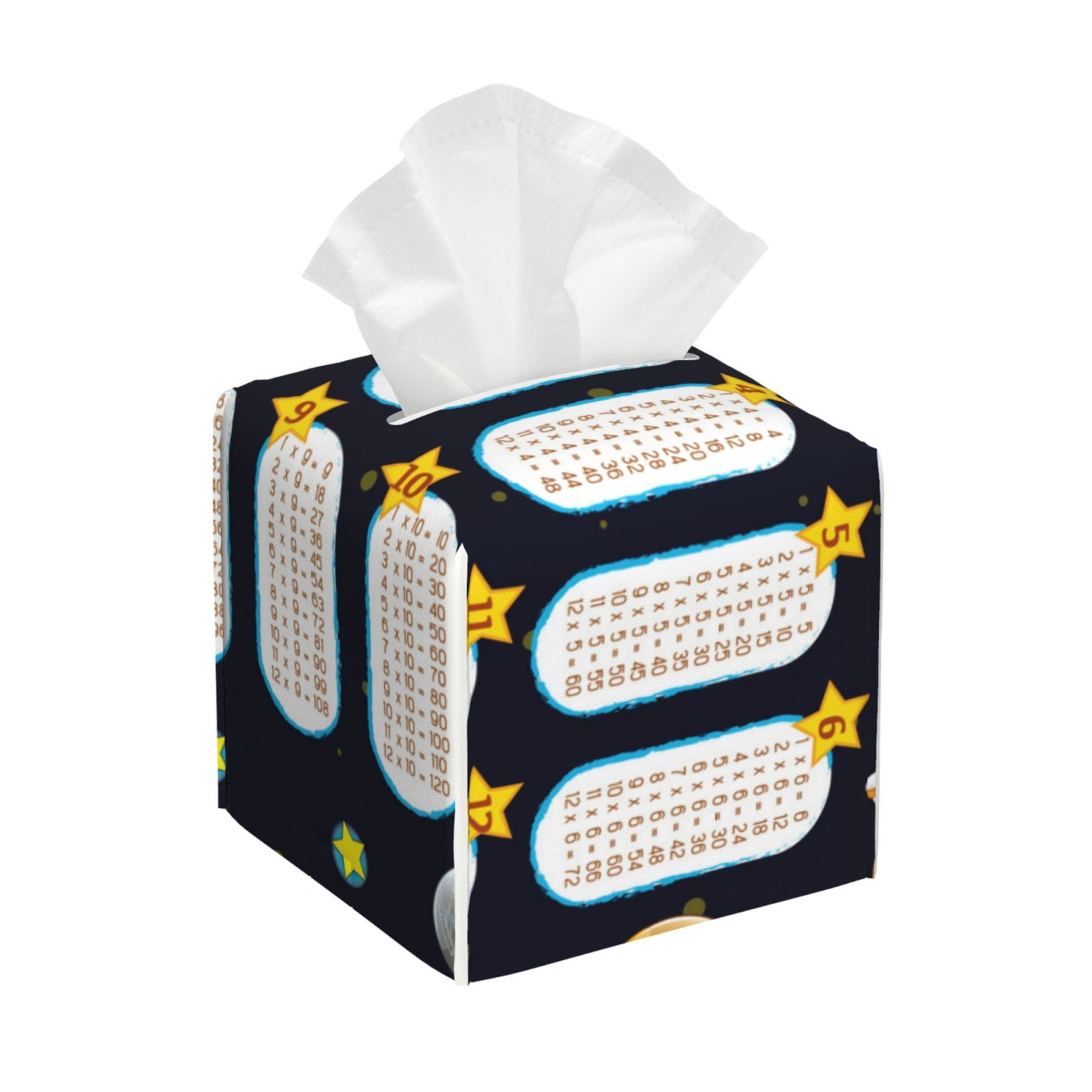 JUNZAN Space Math Times Tables for Tissue Box Cover Holder, Square ...