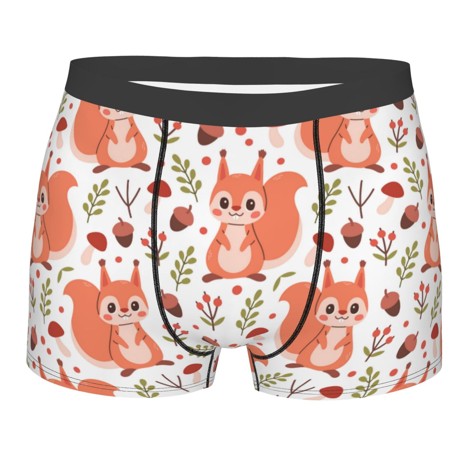 JUNZAN Squirrel And Mens Underwear Boxer Briefs for Men’s - Large ...