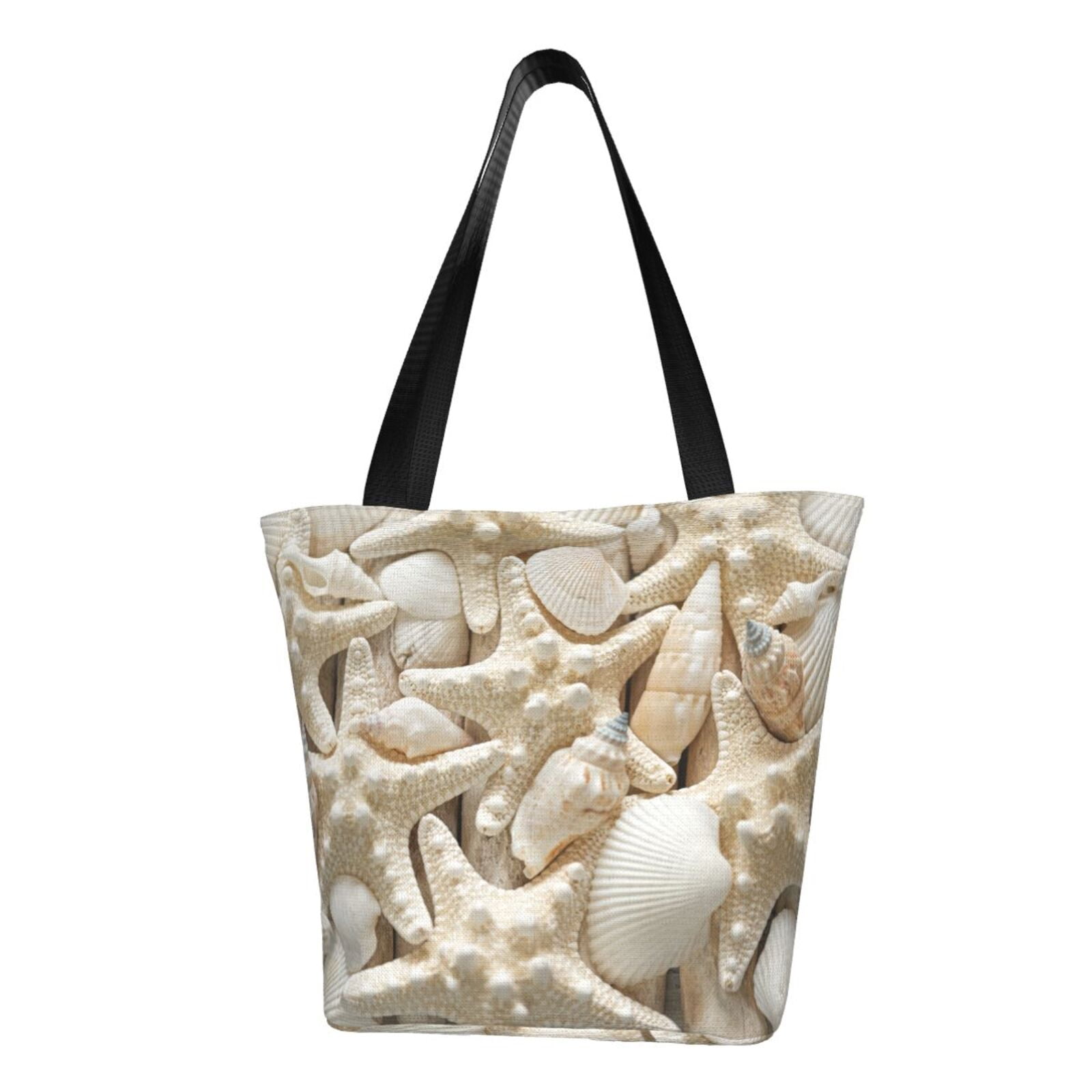 JUNZAN Starfish and Sea Shells for Shoulder Bag for Women,Tote Bag With ...