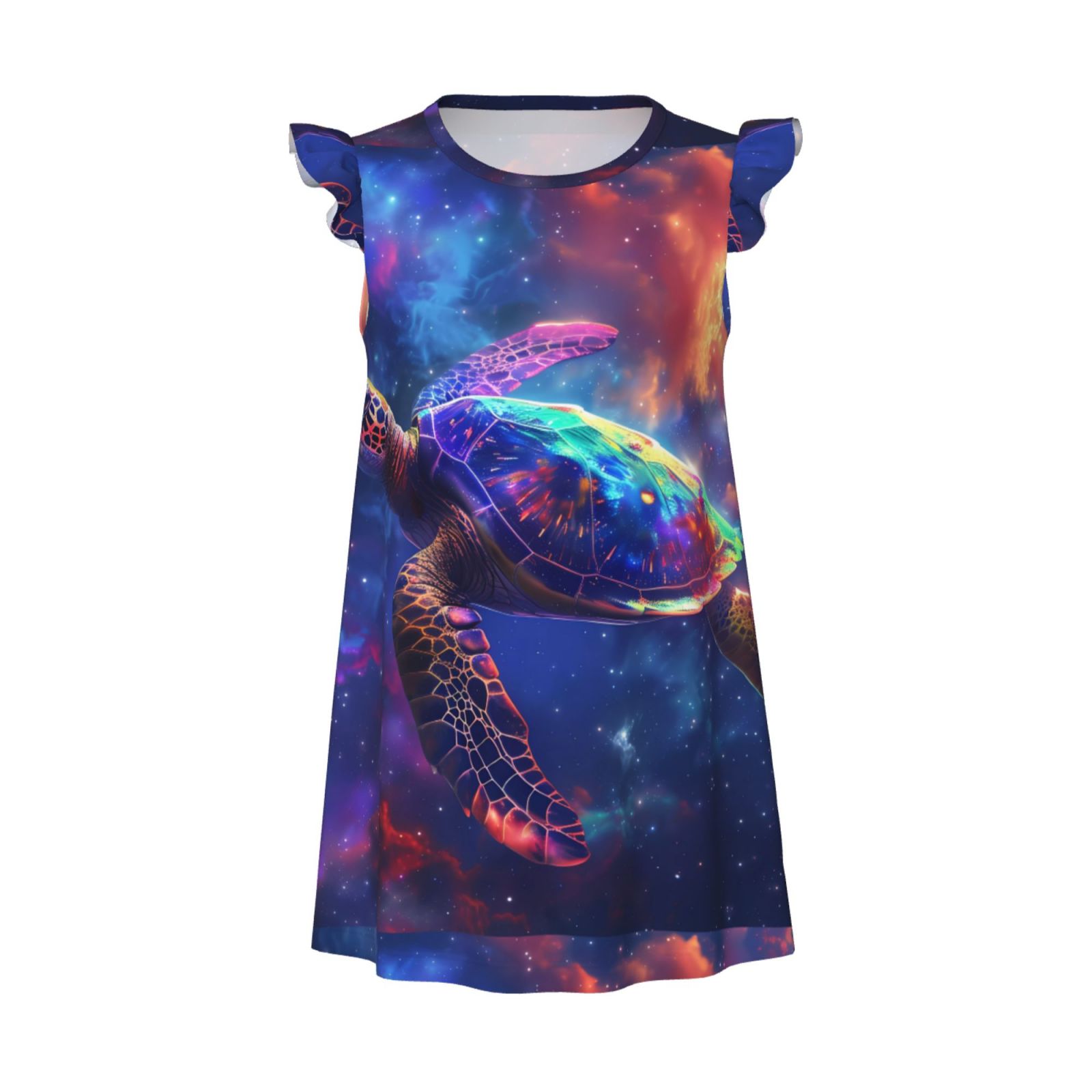 JUNZAN Starry Sky Turtle Print Girls Nightgown Pajamas - Soft Toddler ...
