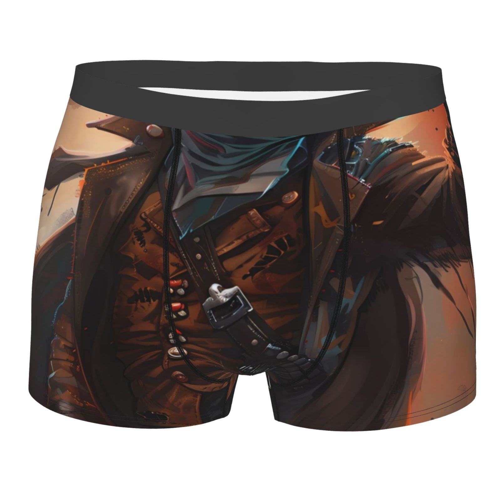 JUNZAN Steampunk Cowboy Cat Mens Underwear Boxer Briefs for Men’s-X ...