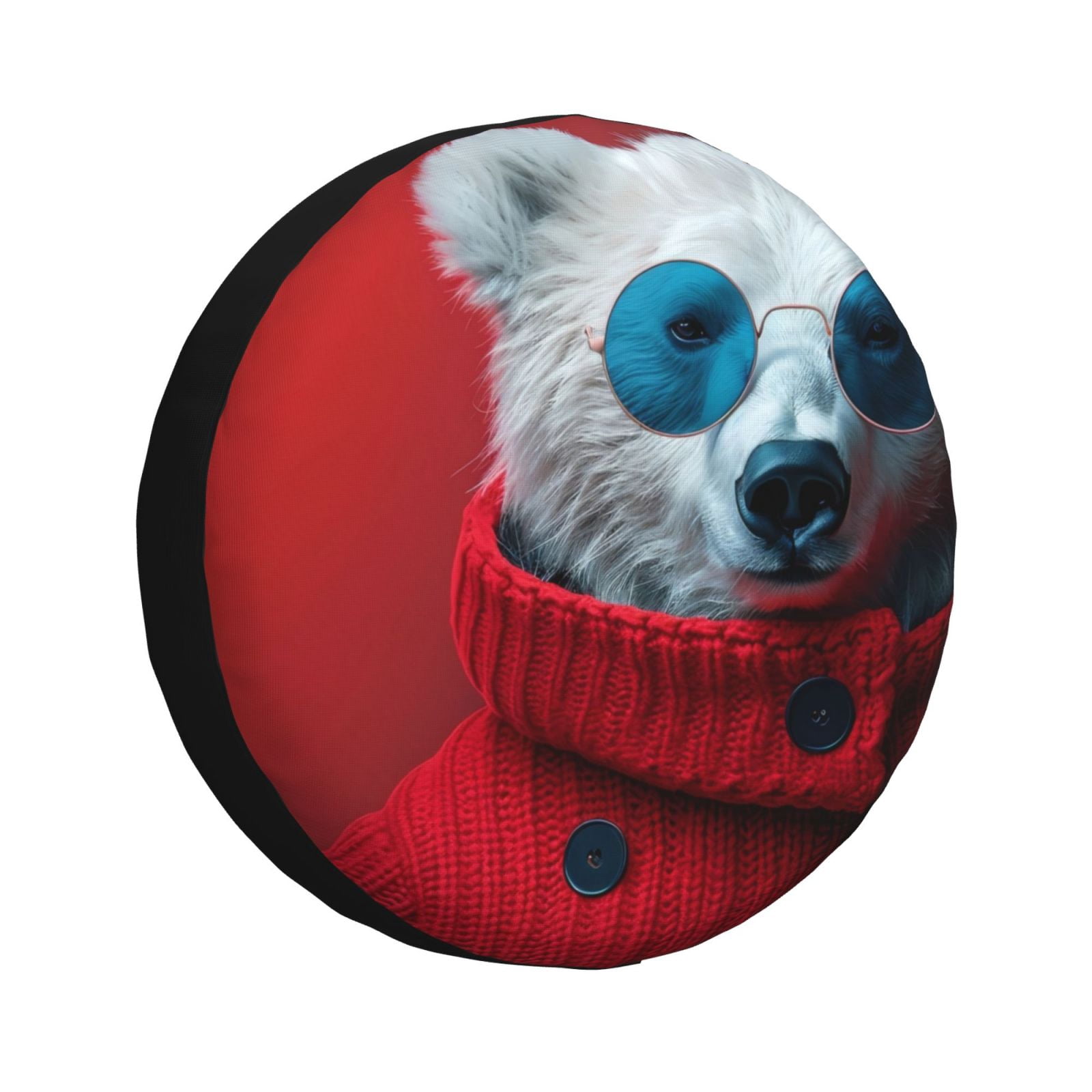 JUNZAN Stylish Polar Bear Sunglasses Spare Tire Cover Wheel Protector ...