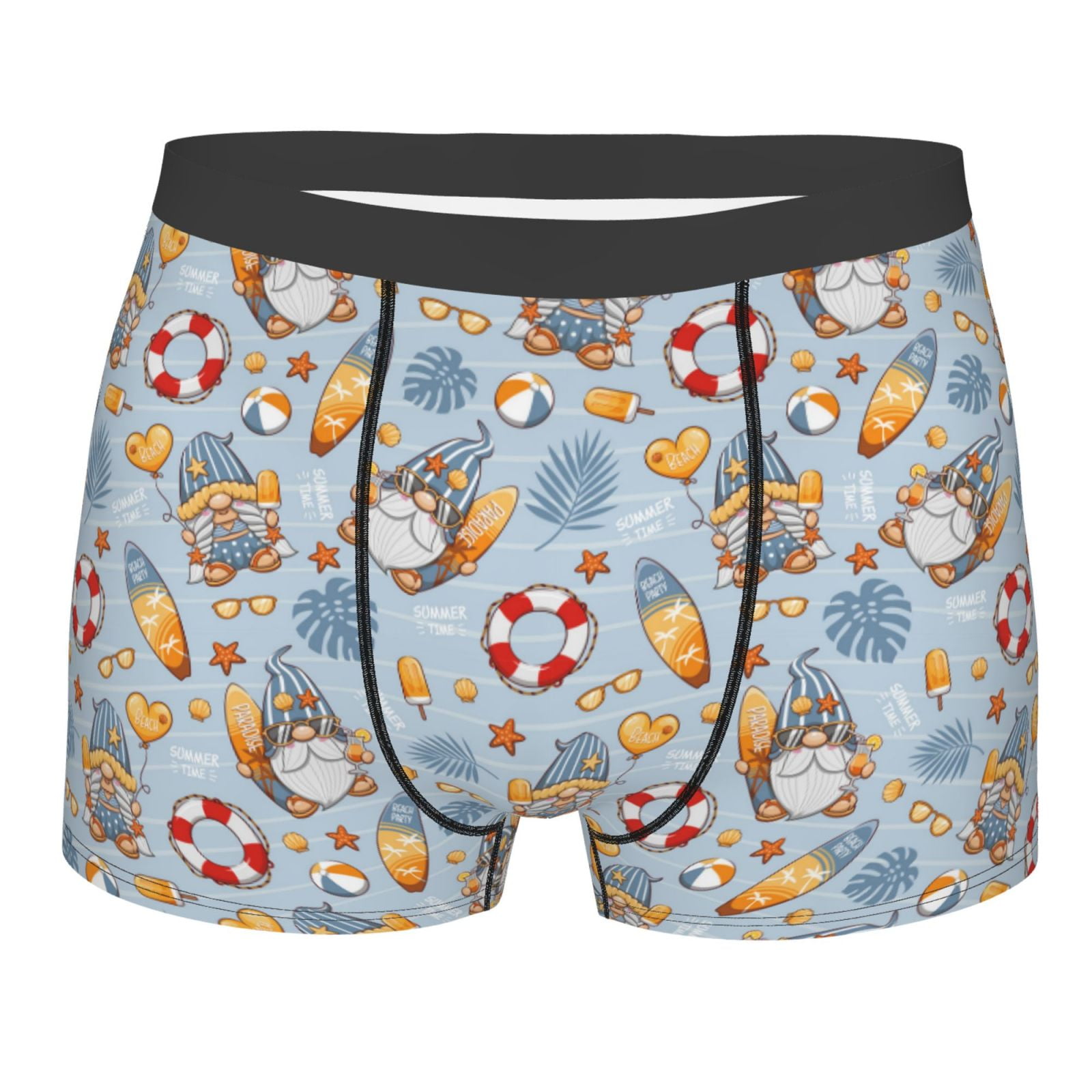 JUNZAN Summer Time With Gnome Mens Underwear Boxer Briefs for Men’s ...