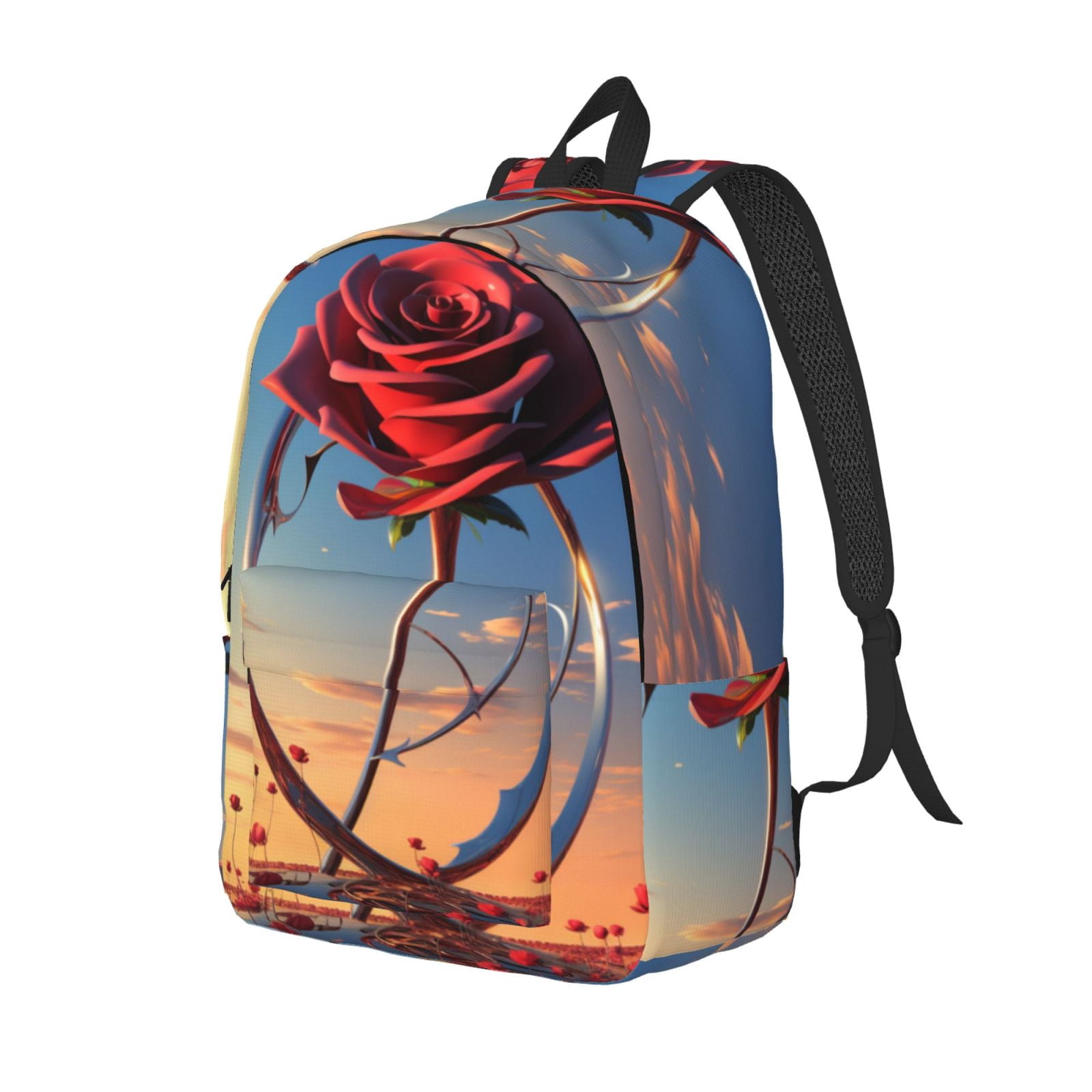 JUNZAN Sunset Rose Elegance Pattern Travel Laptop Backpack for Men ...