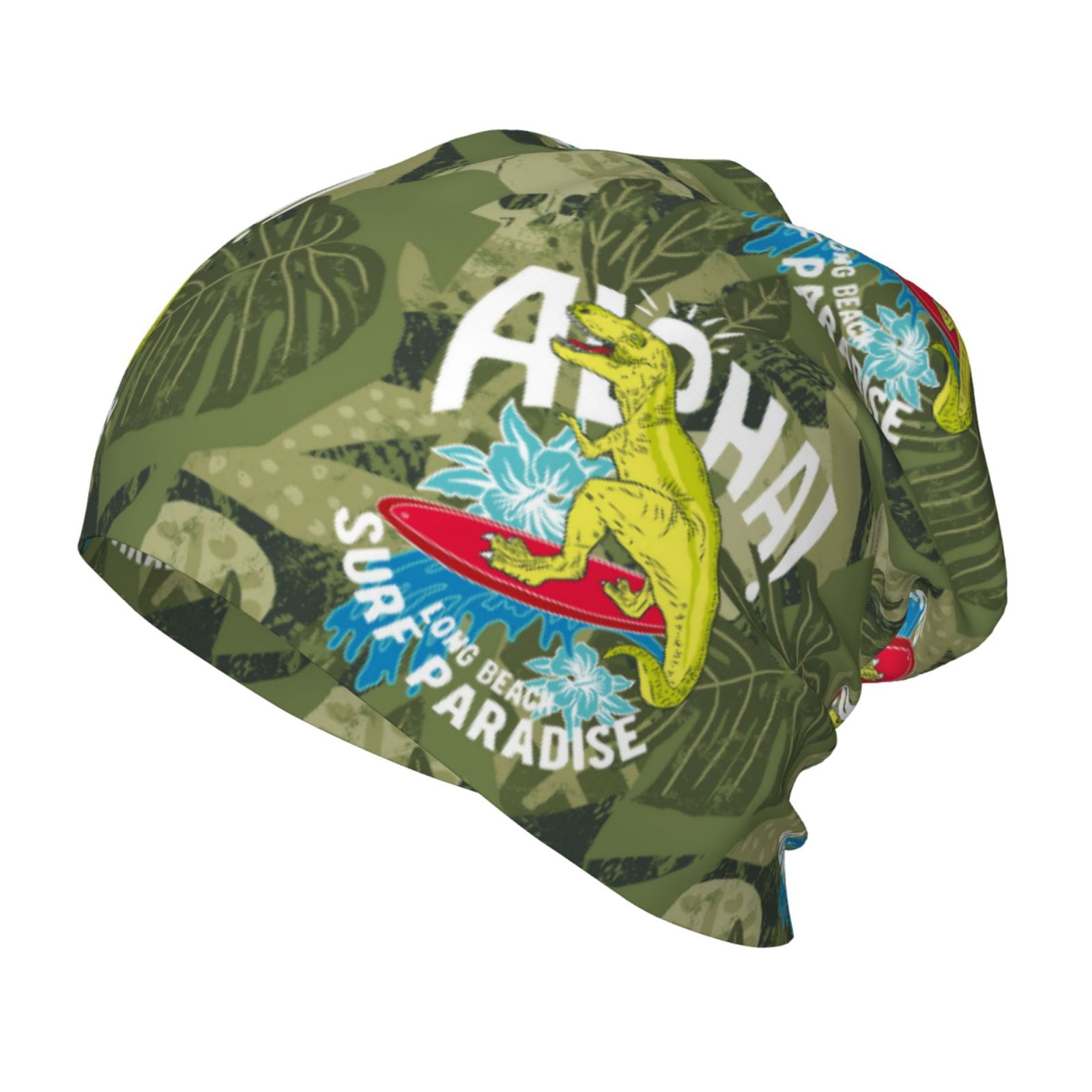 JUNZAN Surfing Dinosaur Pattern Kid's Soft Beanie Hat Toddlers Winter ...