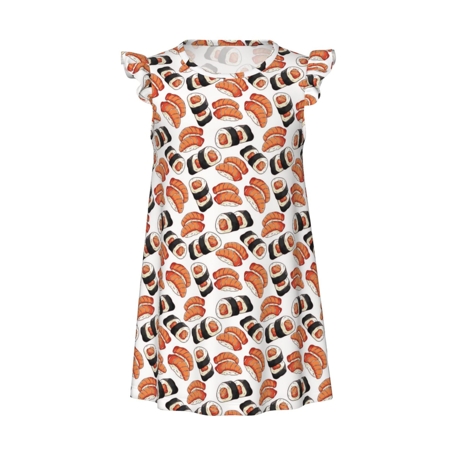 JUNZAN Sushi Roll Print Girls Nightgown Pajamas - Soft Toddler ...