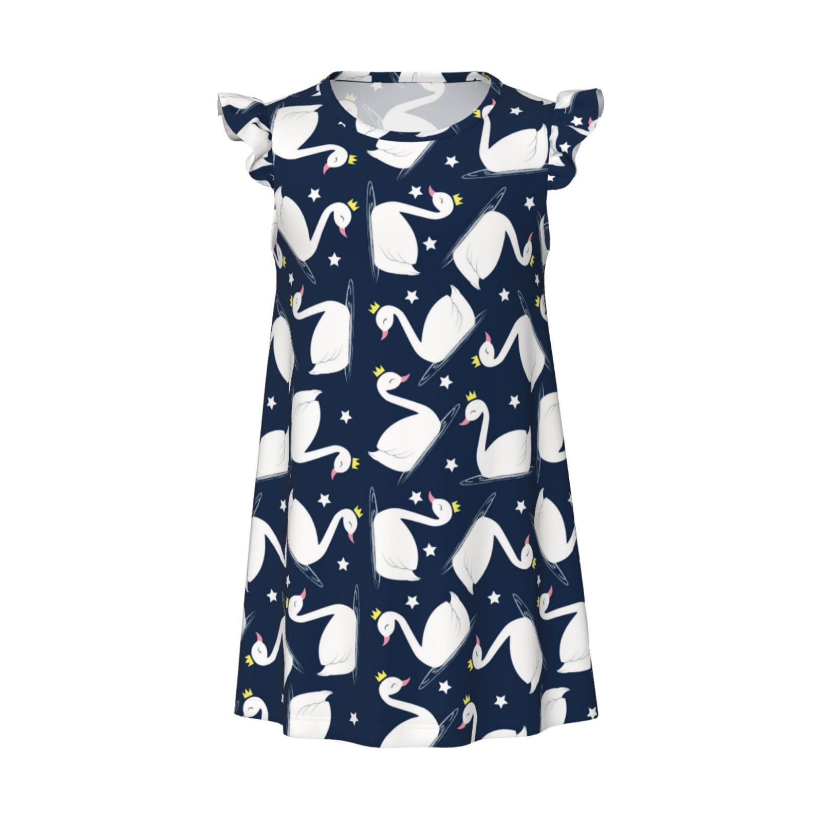 JUNZAN Swan Print Girls Nightgown Pajamas - Soft Toddler Sleepwear ...