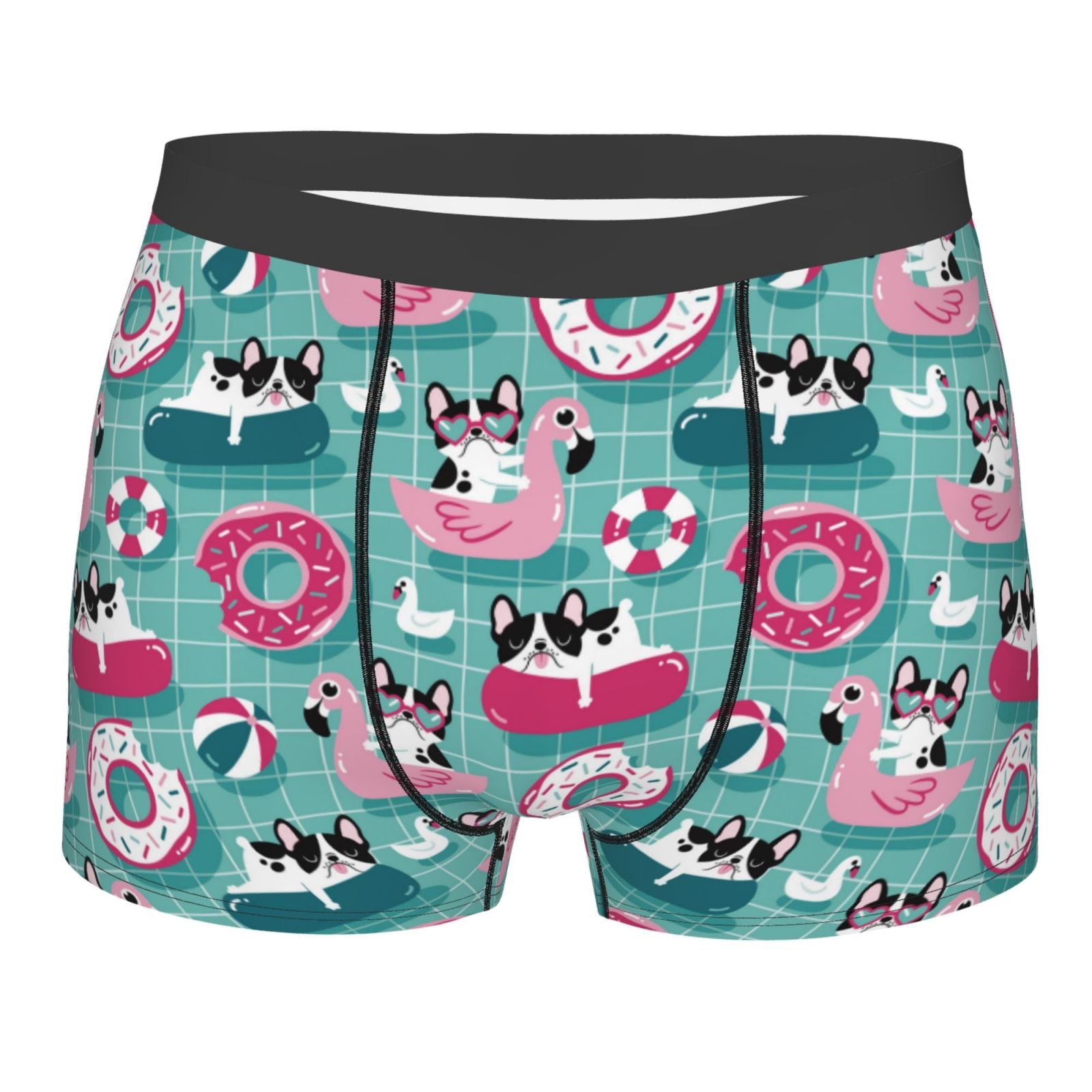 JUNZAN Swimming Bulldog Mens Underwear Boxer Briefs for Men’s - Medium ...