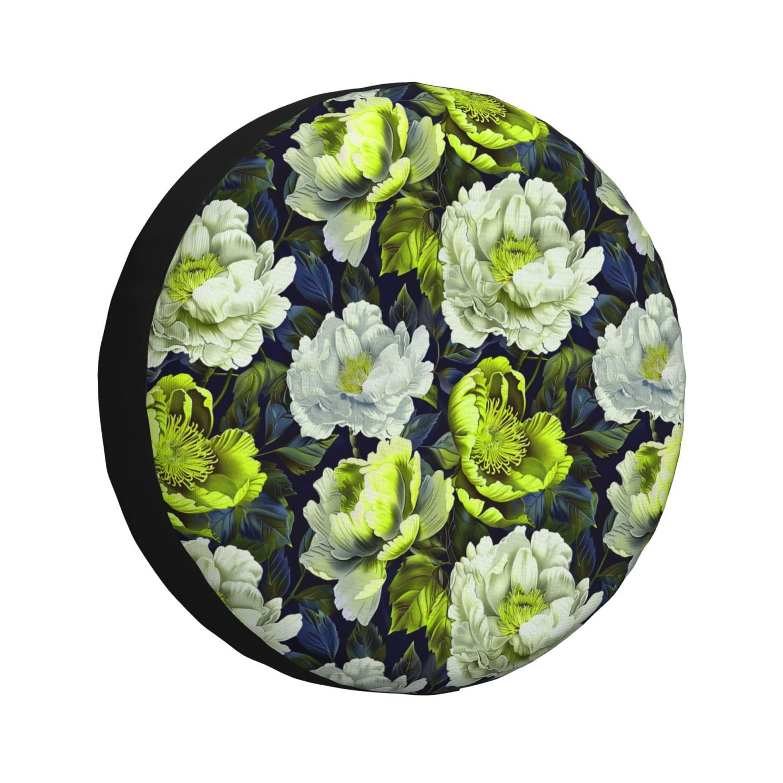 JUNZAN Teal floral elegance Spare Tire Cover Wheel Protector for Truck ...