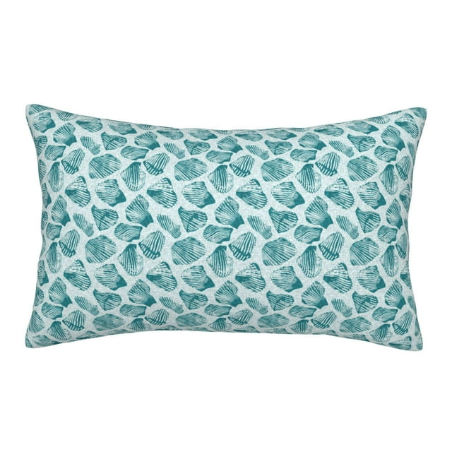 JUNZAN Teal turquoise shell Pillow Cases Standard Size, with Envelope ...